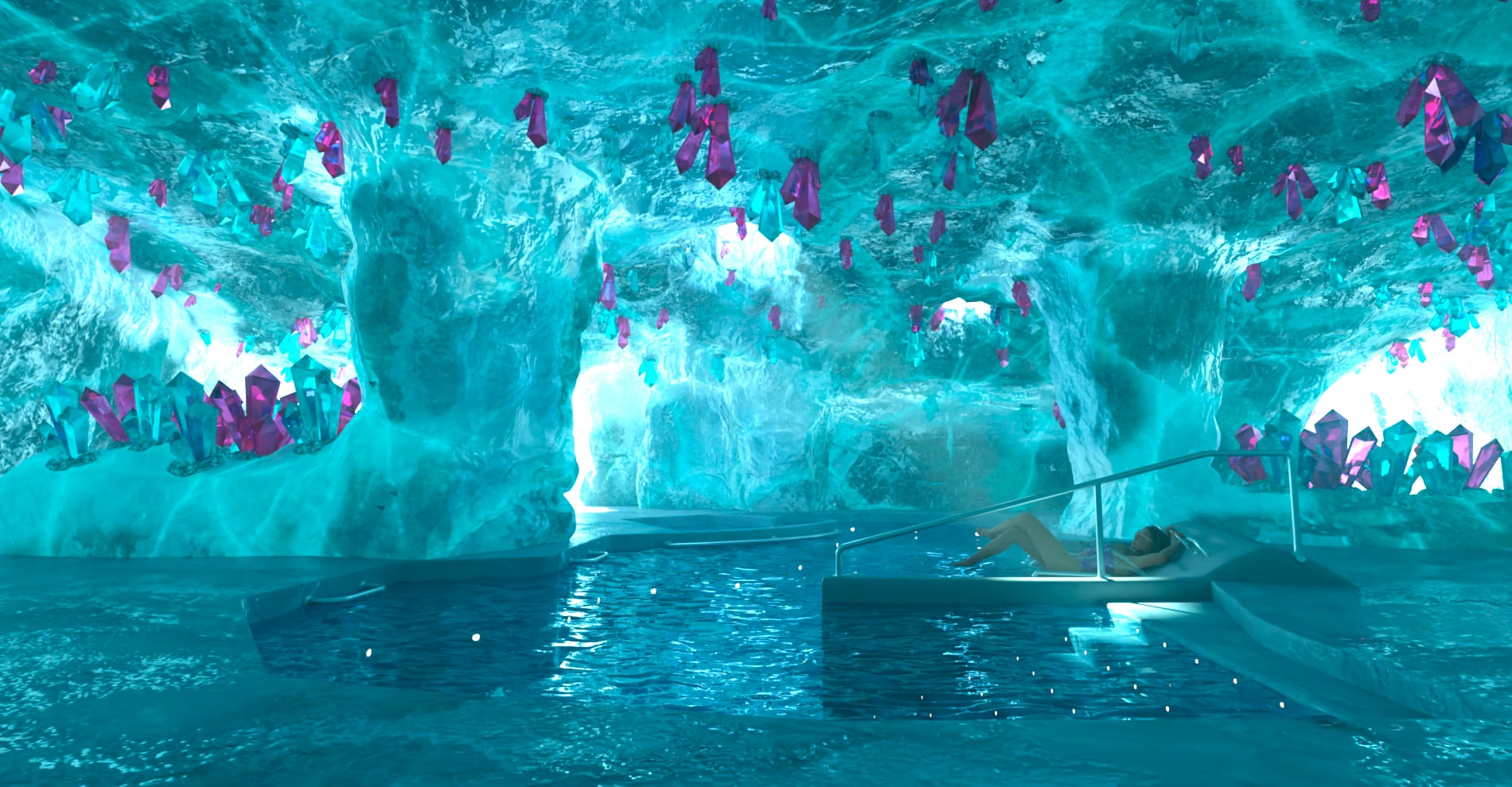 Crystal Glacier Cave Pool | Daz 3D
