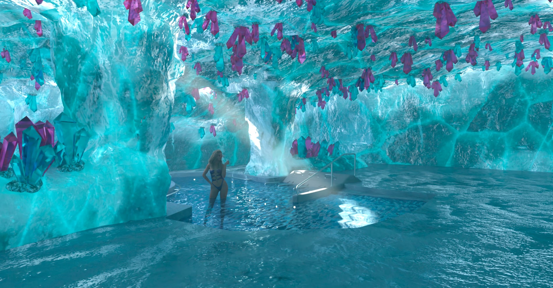 Crystal Glacier Cave Pool | Daz 3D