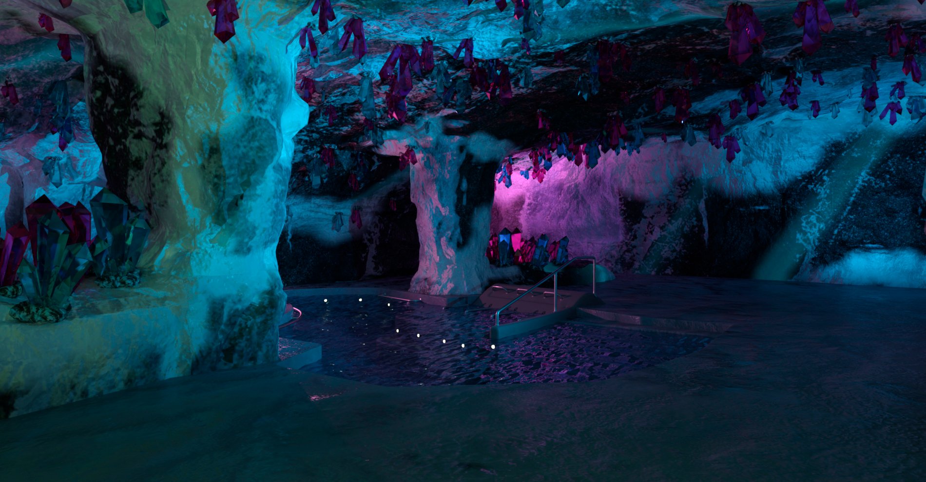 Crystal Glacier Cave Pool | Daz 3D