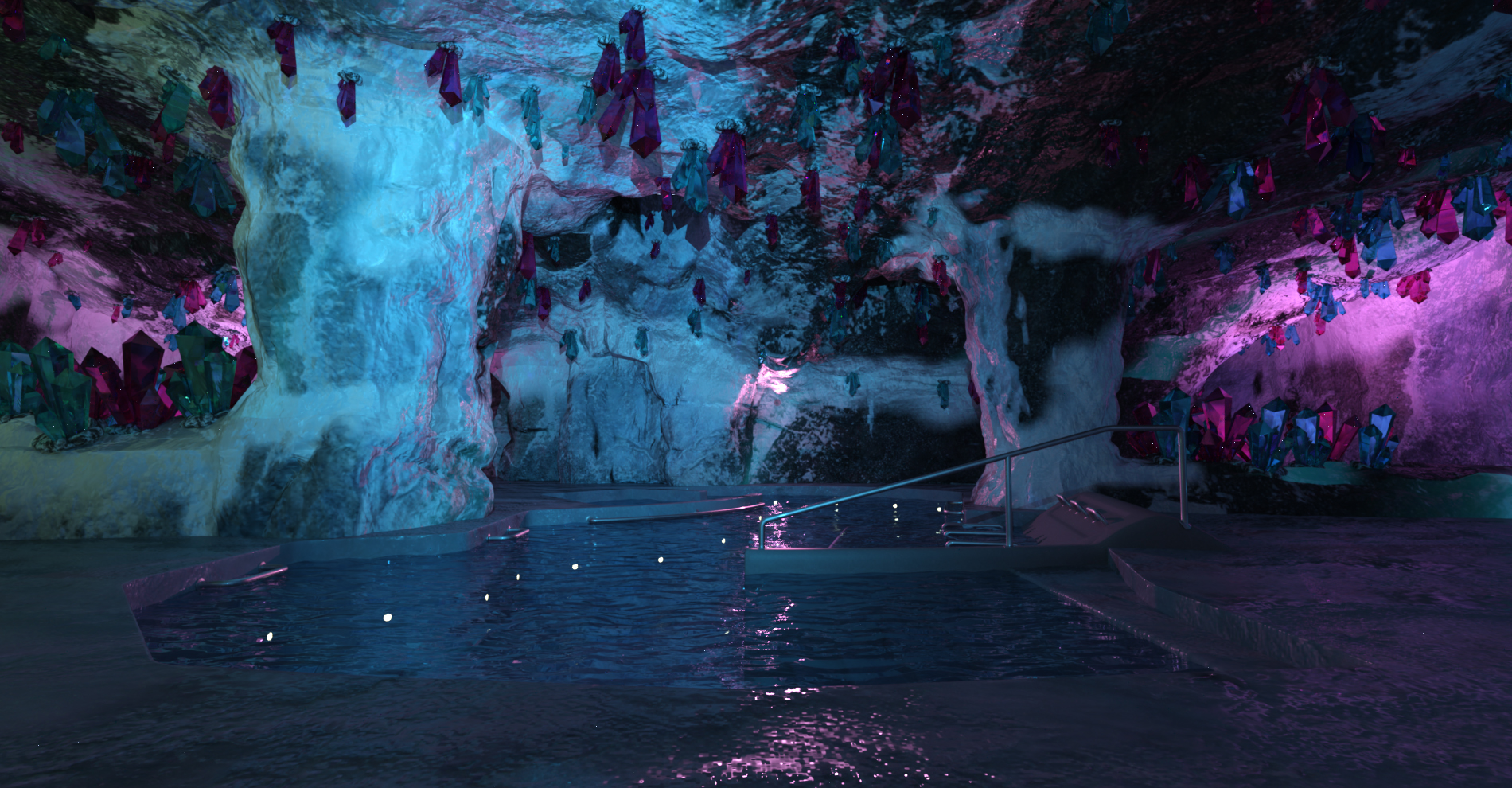 Crystal Glacier Cave Pool | Daz 3D