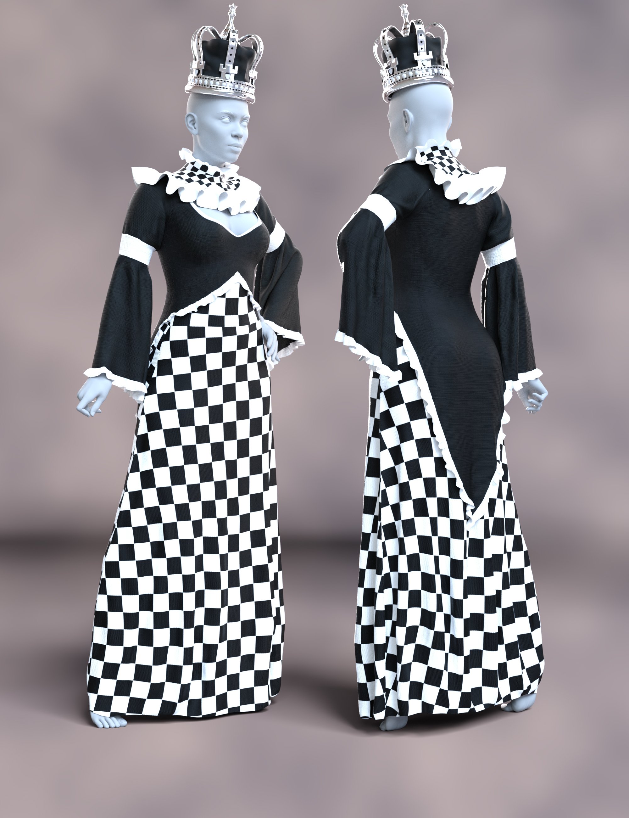 dForce Queen's Gambit Outfit For Genesis 9 | Daz 3D