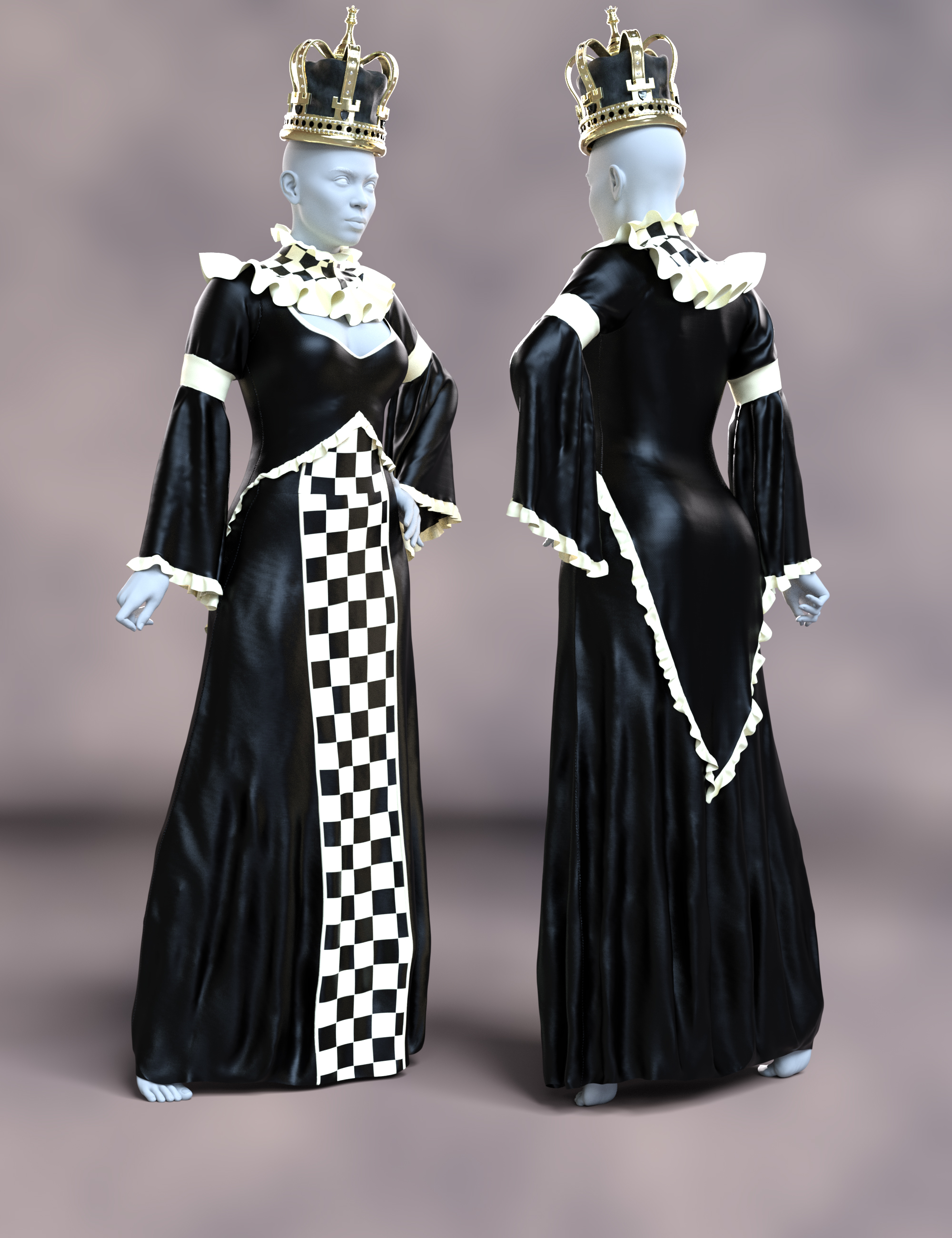 dForce Queen's Gambit Outfit For Genesis 9 | Daz 3D
