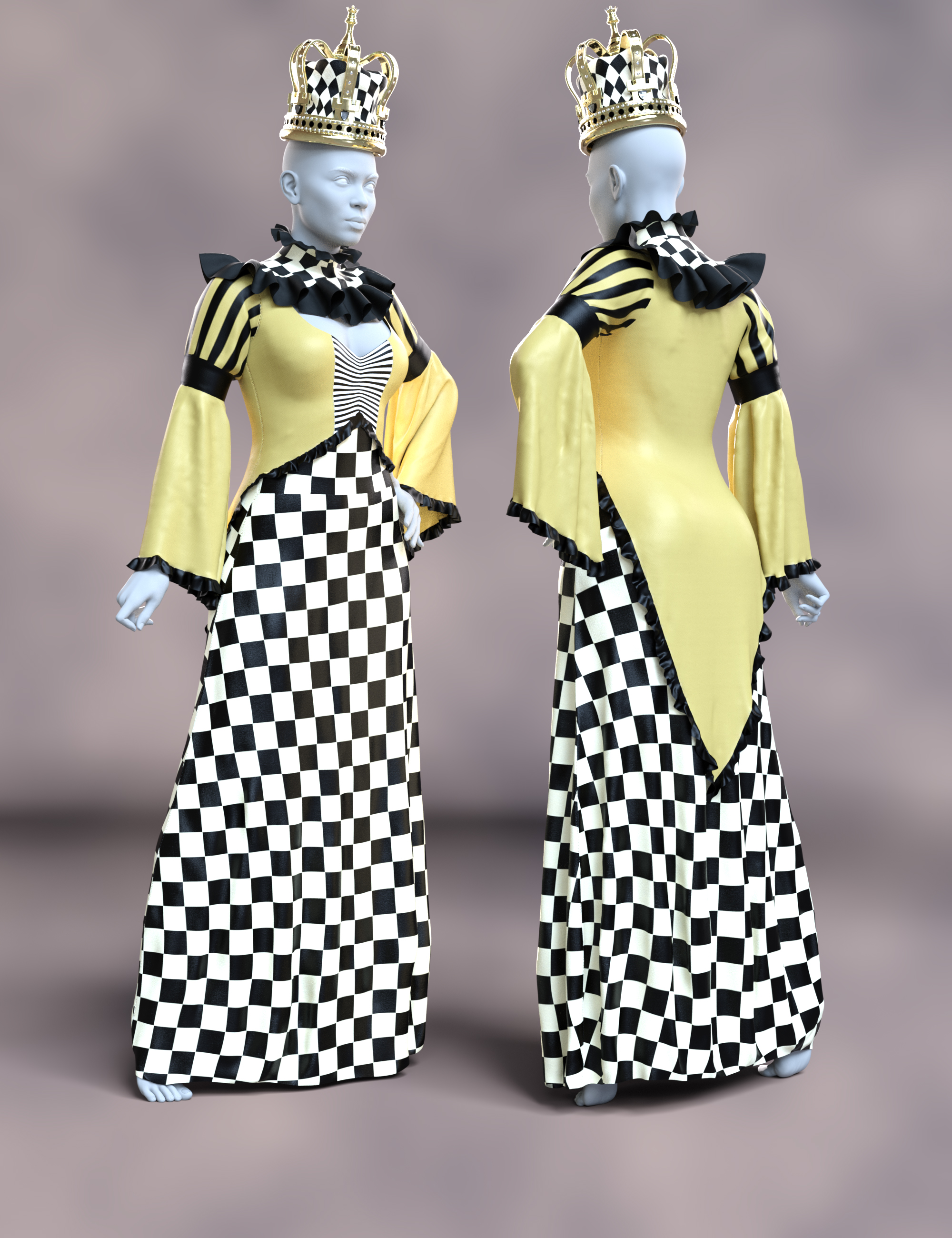 dForce Queen's Gambit Outfit For Genesis 9 | Daz 3D