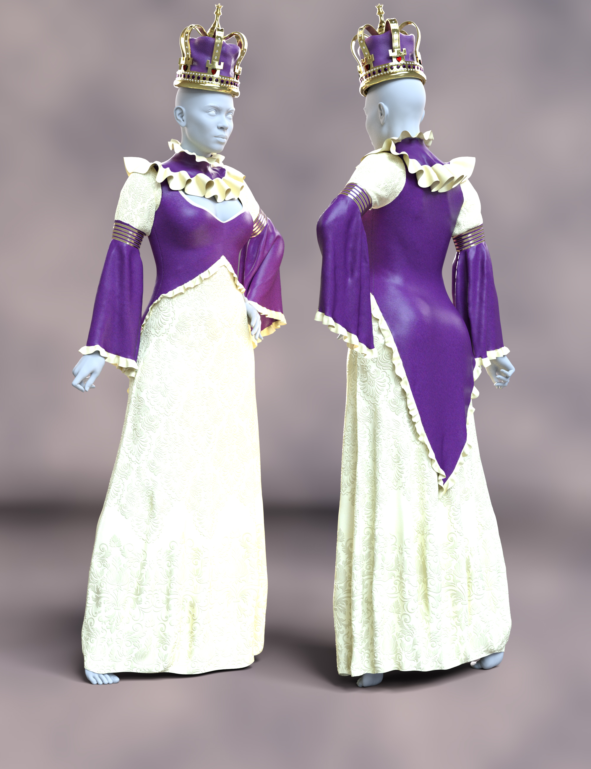 dForce Queen's Gambit Outfit Texture Add-on | Daz 3D