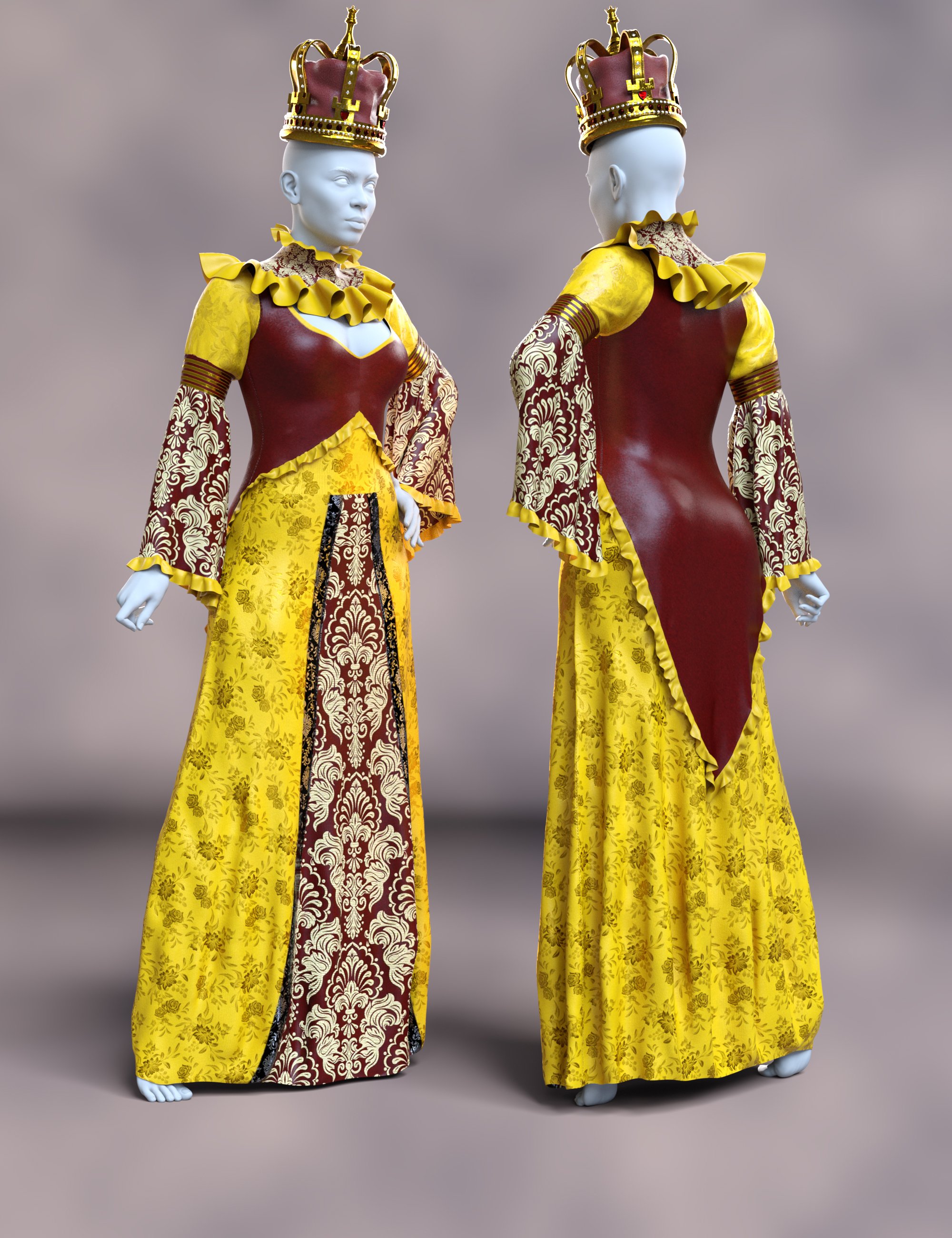 dForce Queen's Gambit Outfit Texture Add-on | Daz 3D