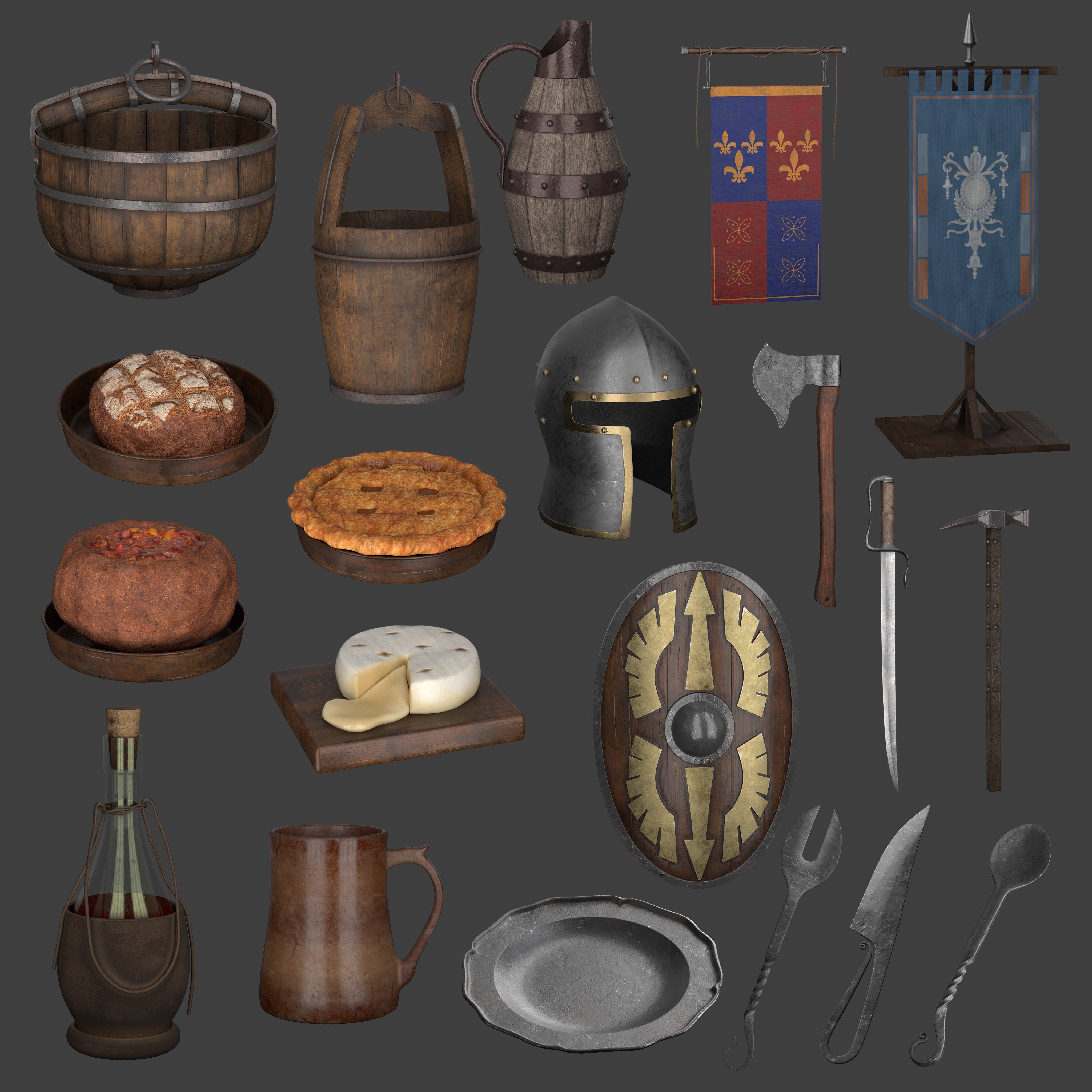 FG Medieval Props Pack | Daz 3D