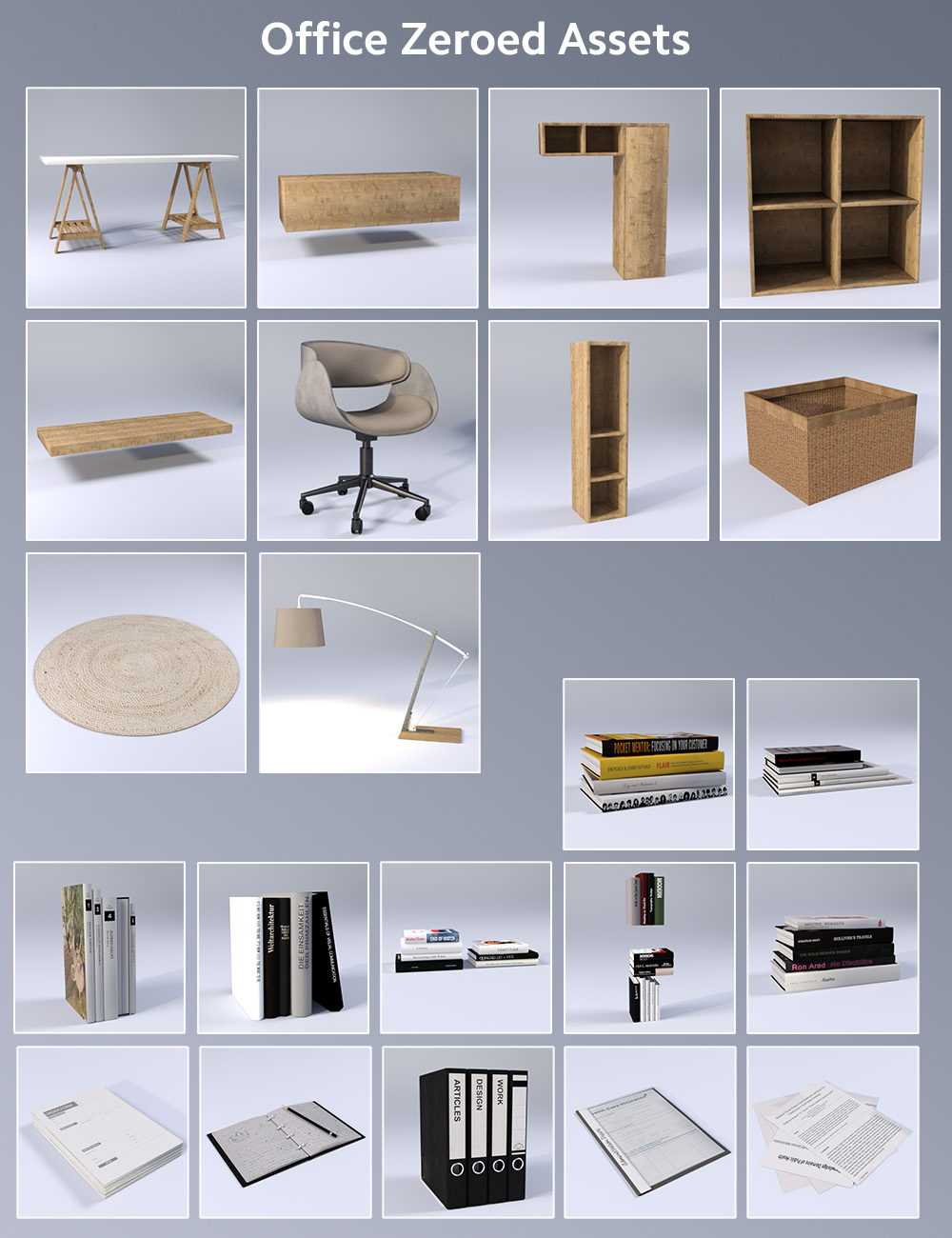 Scandinavian Style A-Frame House AddOn: Office and Child Room | Daz 3D