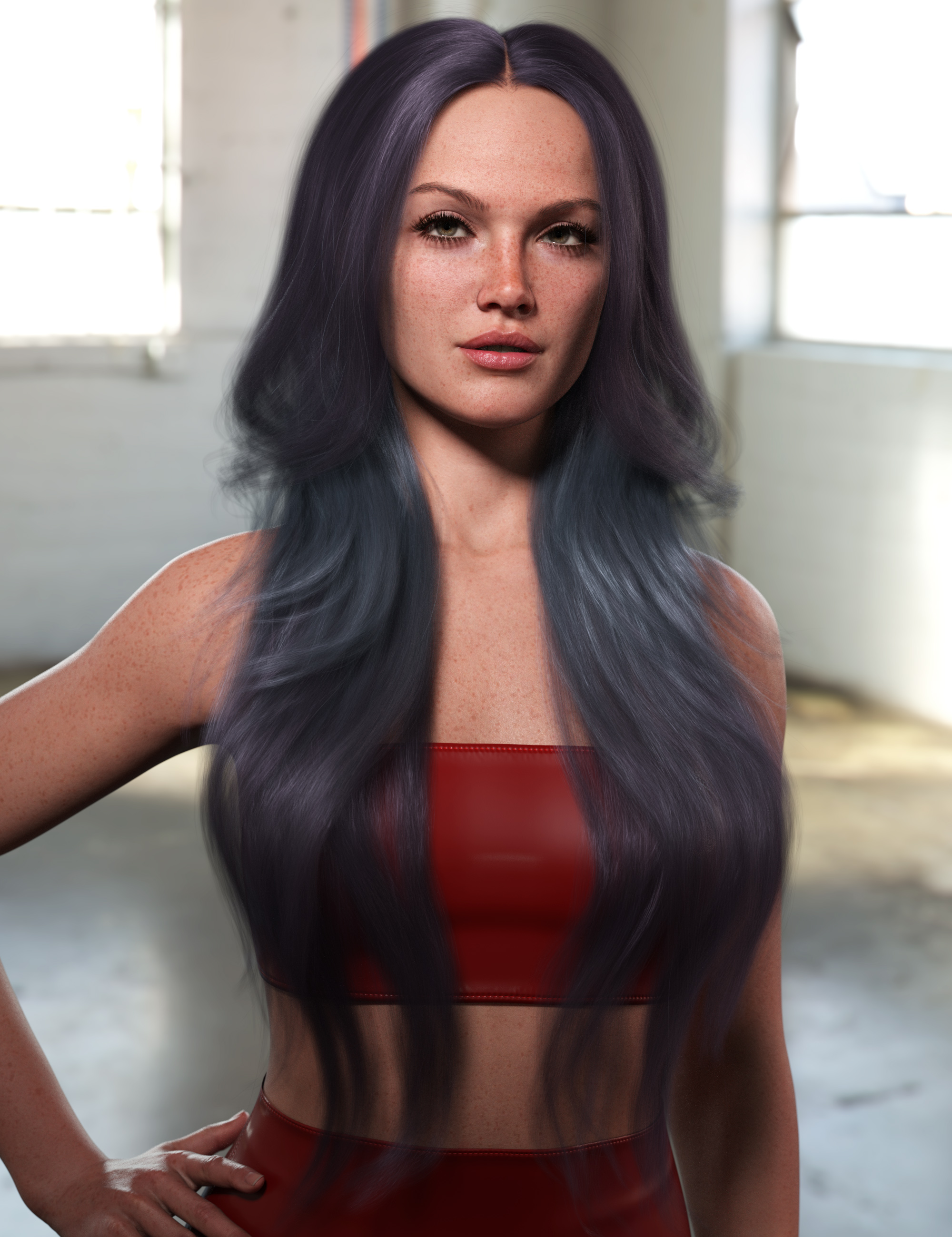 Very Long Layered Style Hair Color Expansion | Daz 3D