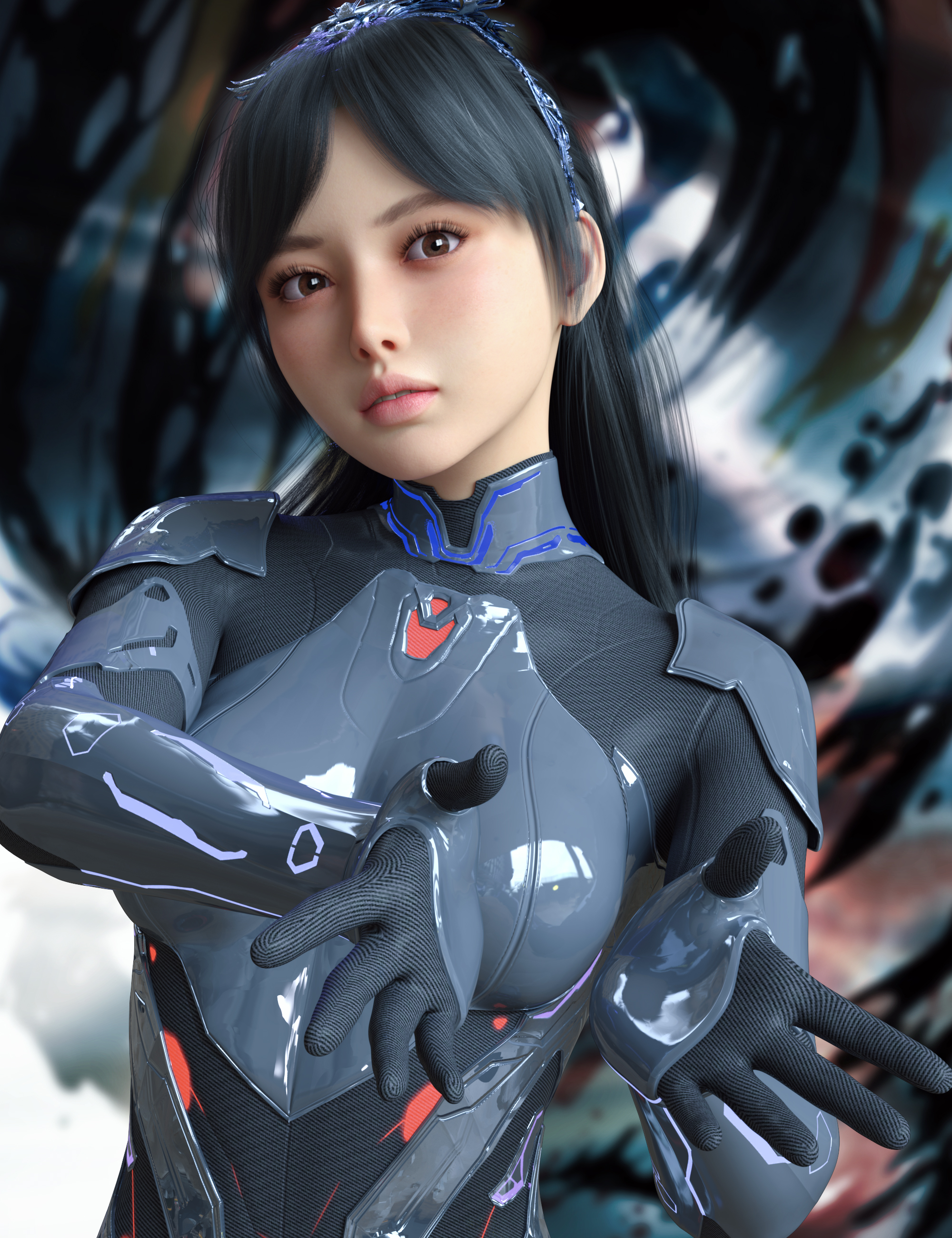 Vo Xiao Hua HD Character, Hair, and Armour for Genesis 9 Bundle | Daz 3D