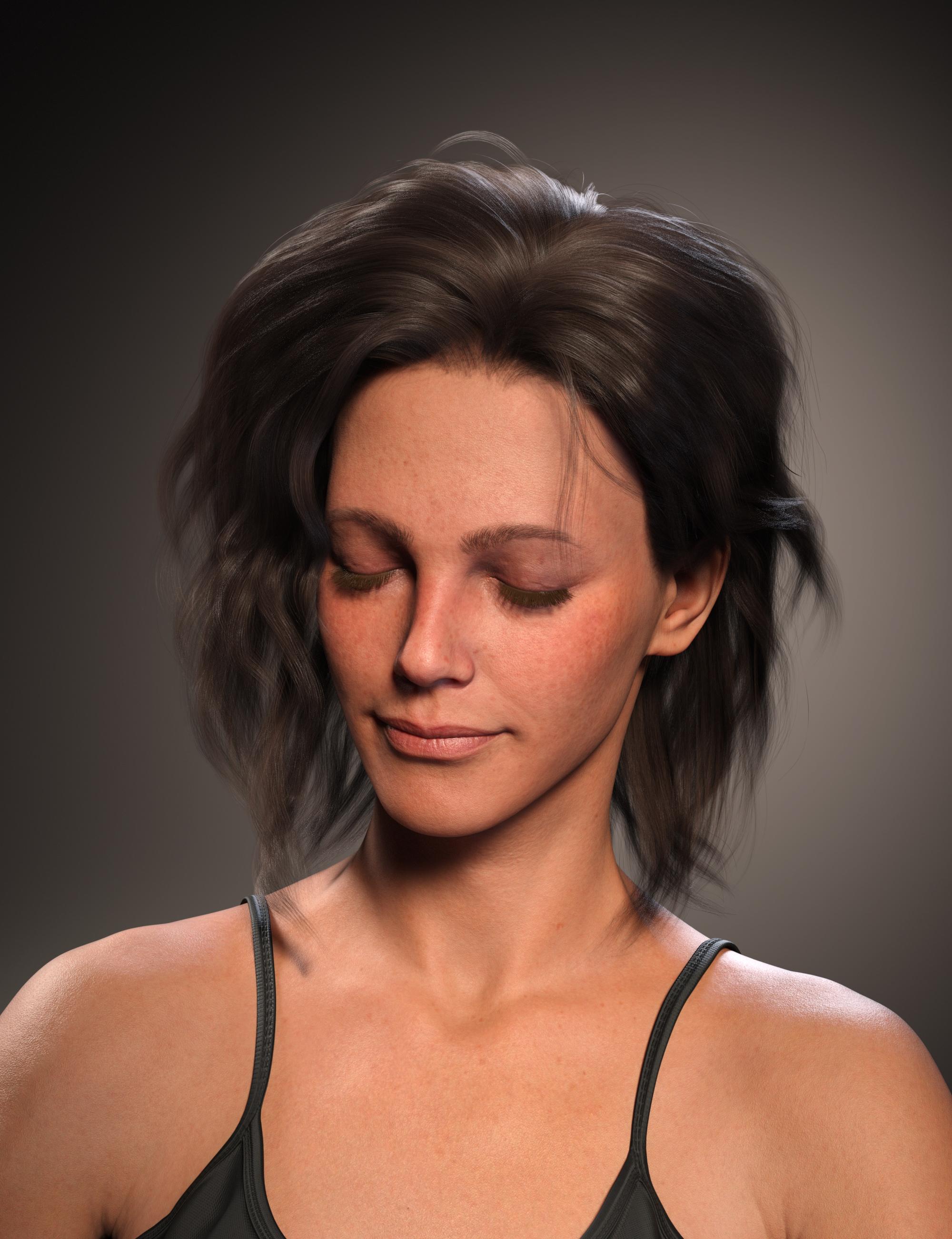 FE Cool Punk Microcurl Hair for Genesis 9 and 8 Female | Daz 3D