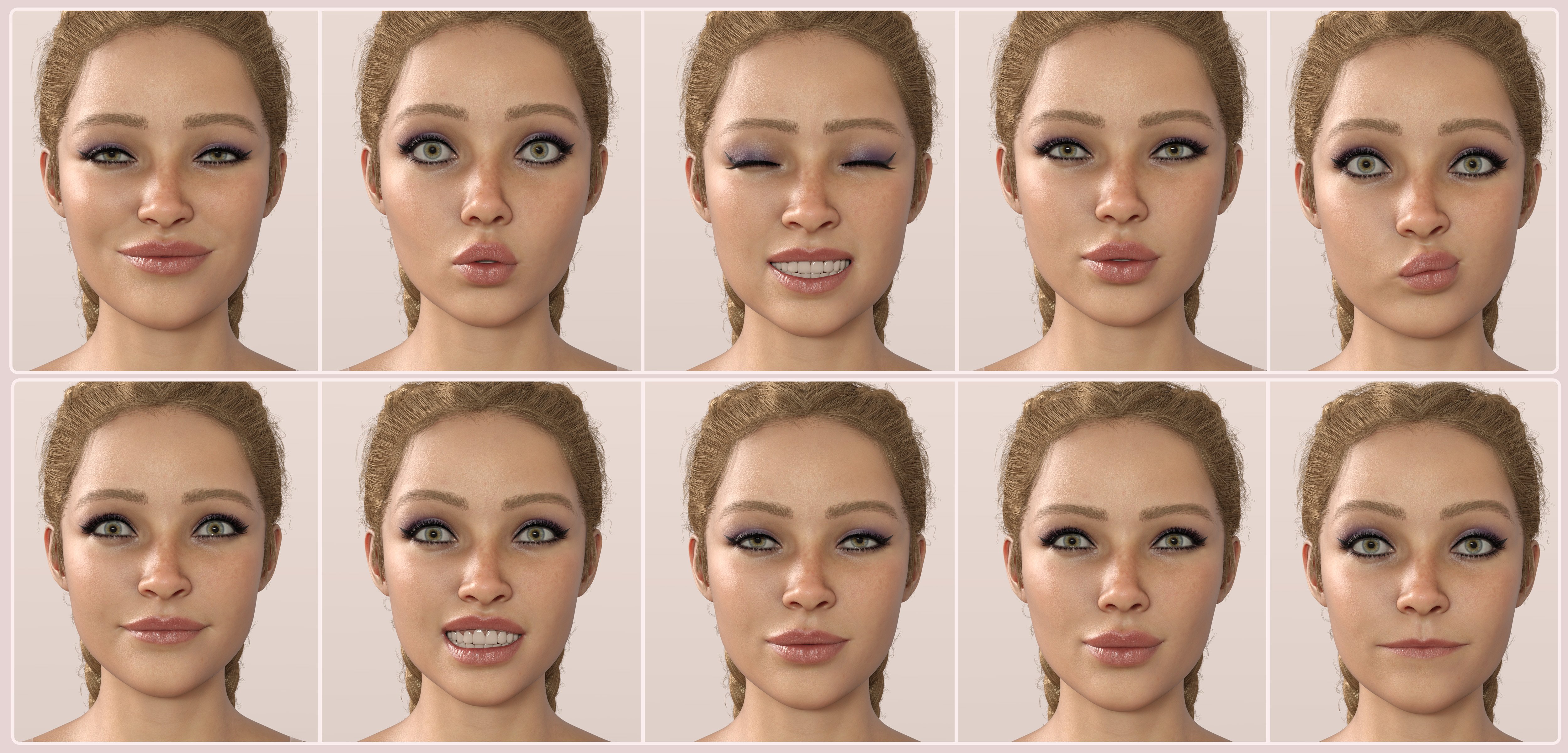 Z Cute and Playful Expressions for Genesis 9 | Daz 3D