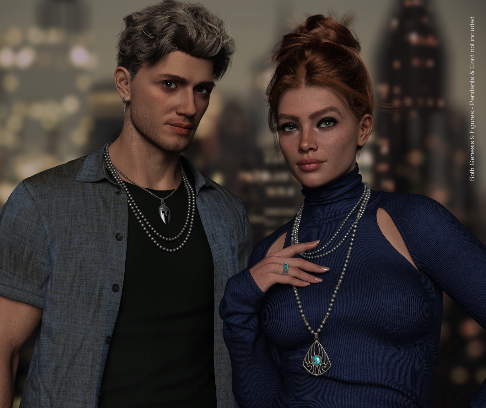 FK dForce Omni Necklaces for Genesis 8, 8.1 and 9 | Daz 3D