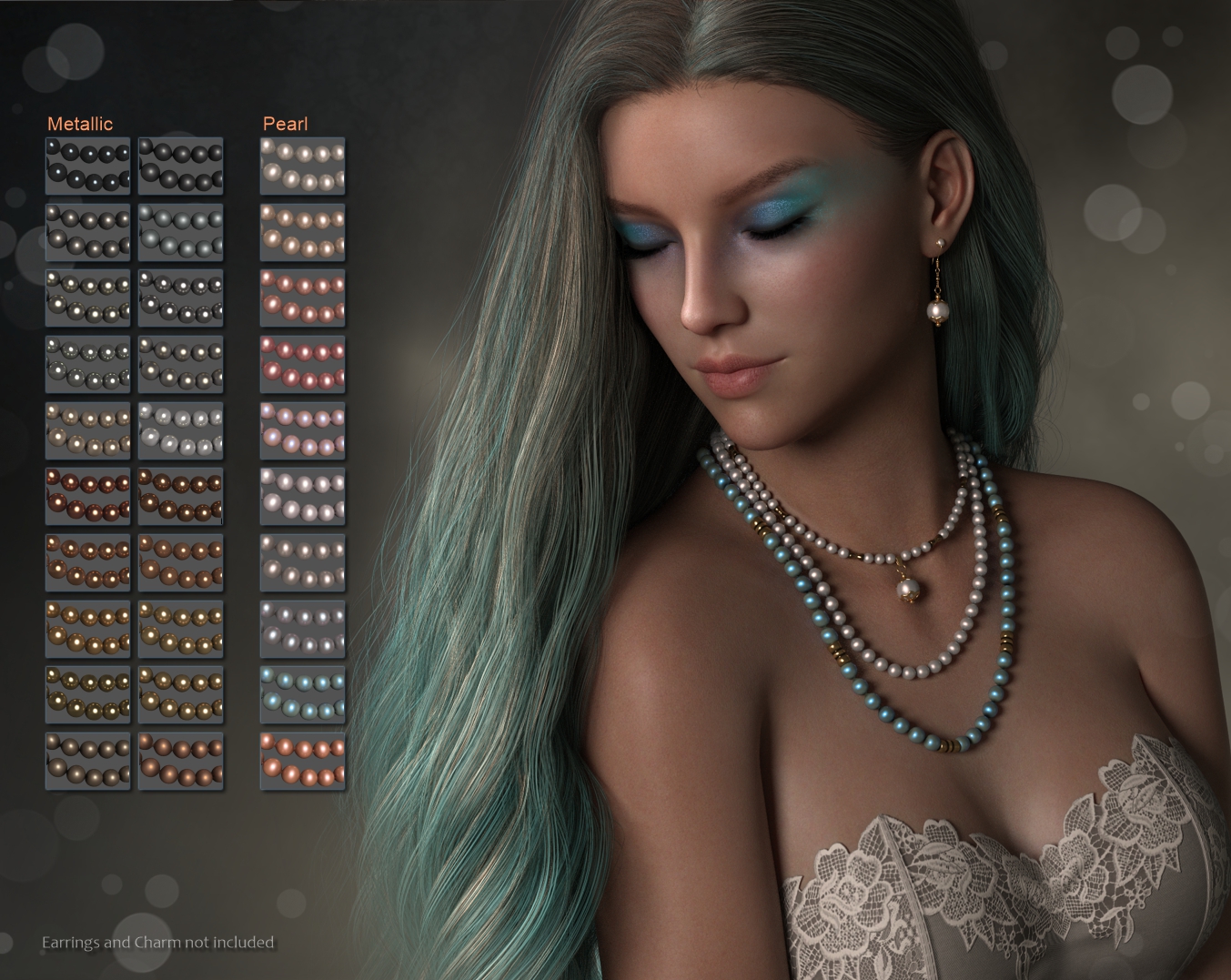 FK dForce Omni Necklaces and Materials Expansion Bundle | Daz 3D