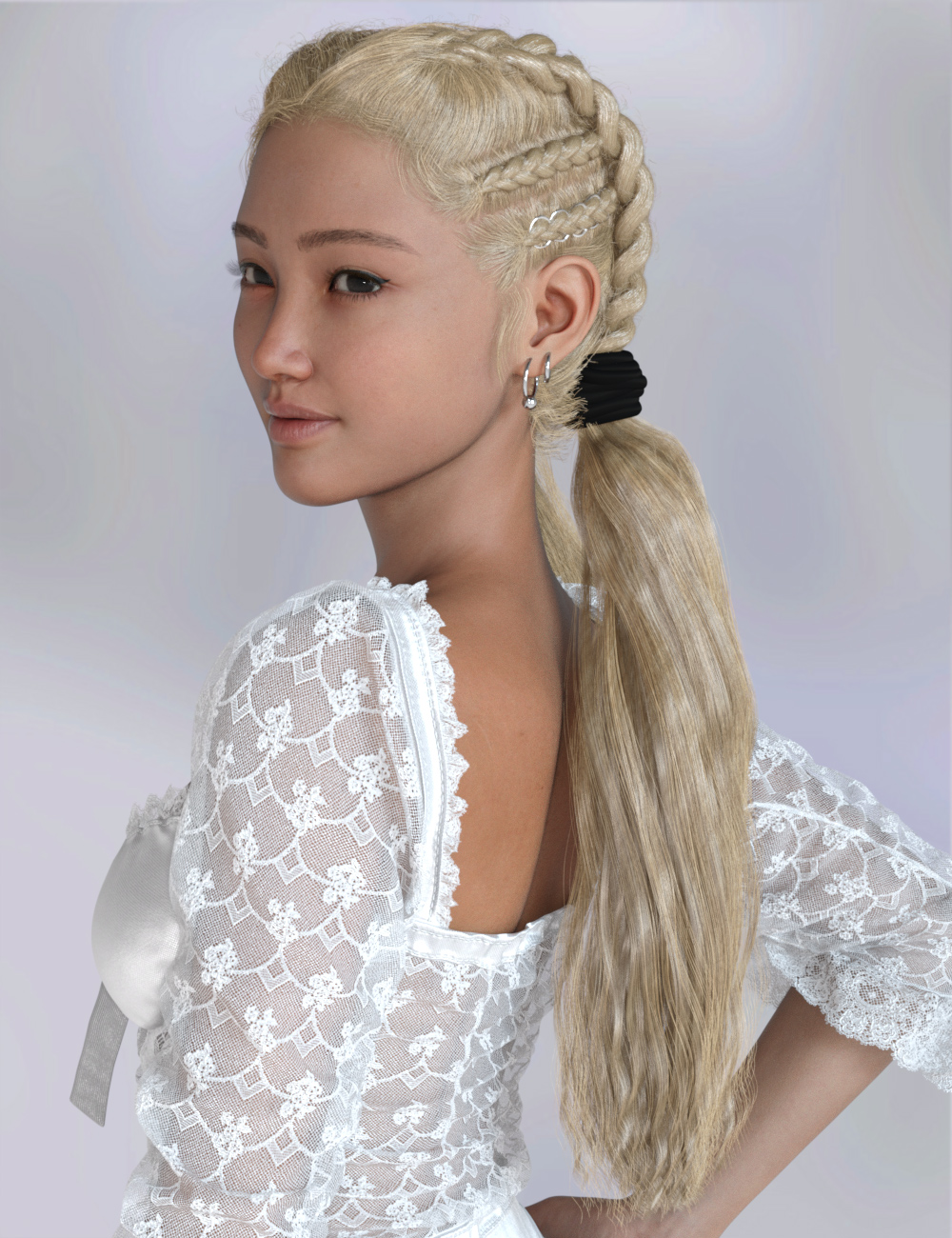 MRL Dutch Braided Ponytails with Bonus Presets for Genesis 9 | Daz 3D