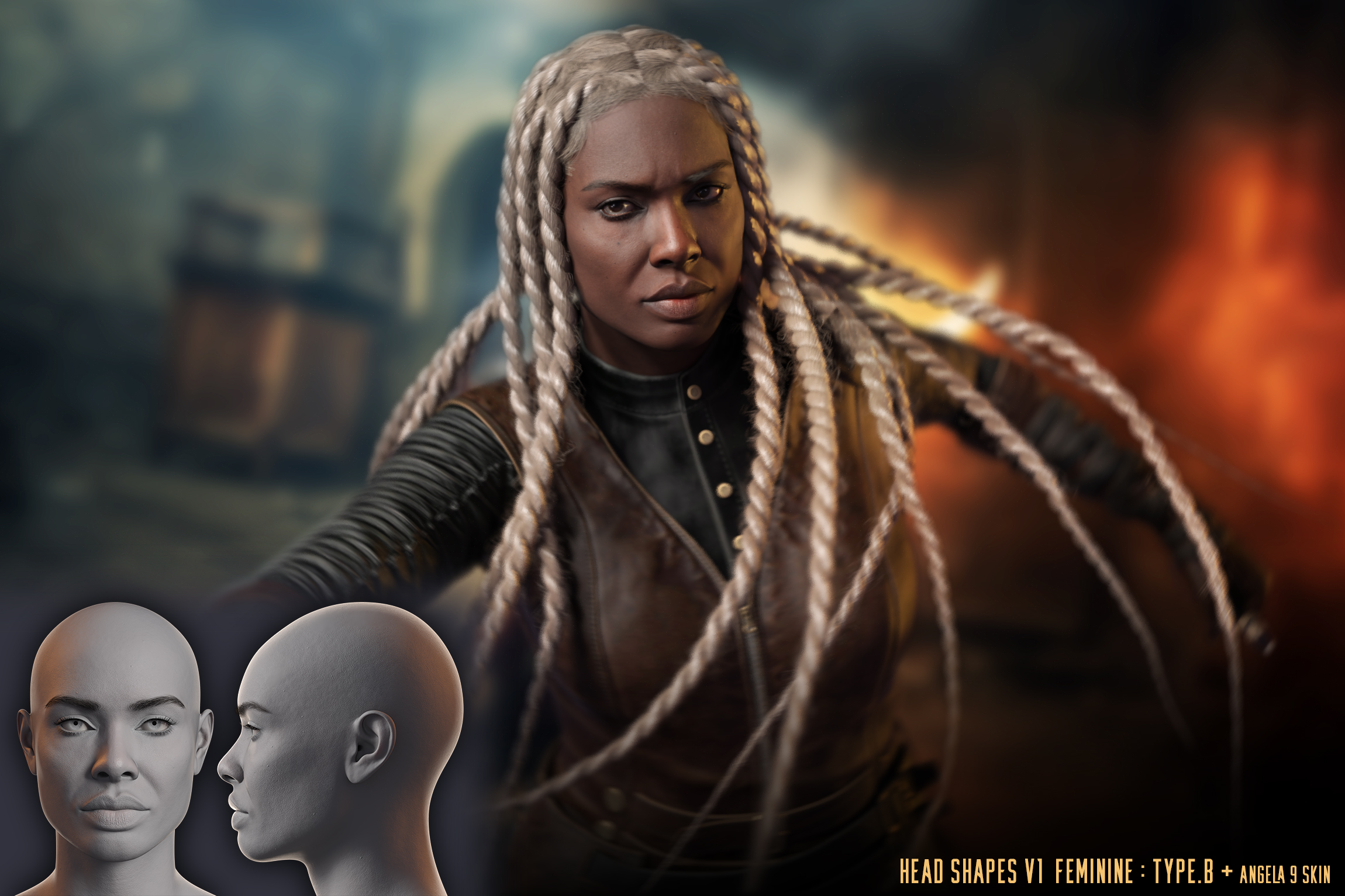 Head Shapes Feminine for Genesis 9 | Daz 3D