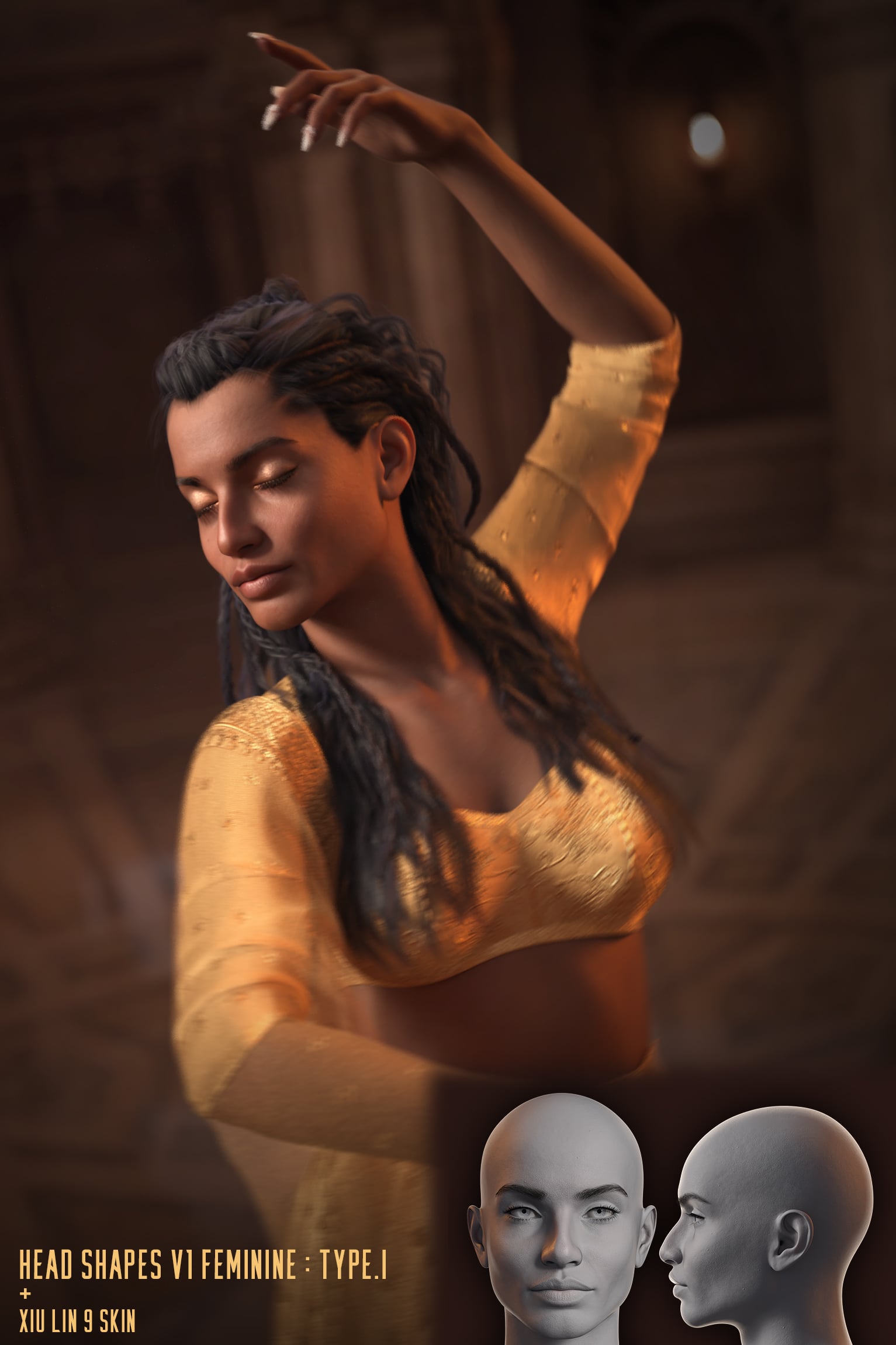 Head Shapes Feminine for Genesis 9 | Daz 3D
