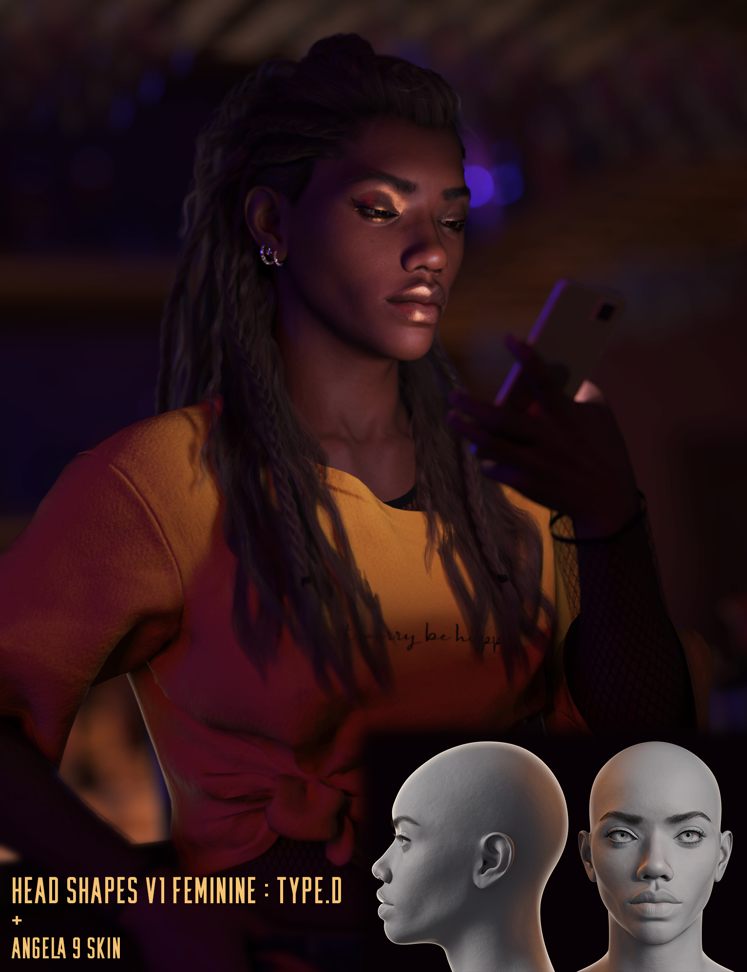 Head Shapes Feminine for Genesis 9 | Daz 3D