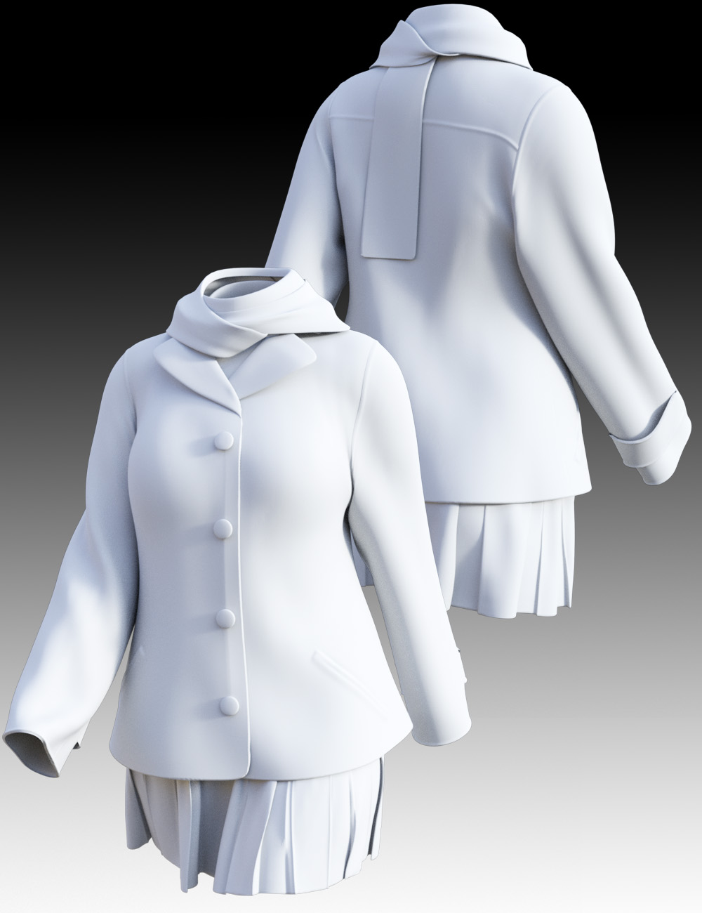 dForce Winter Coat Outfit for Genesis 9 | Daz 3D