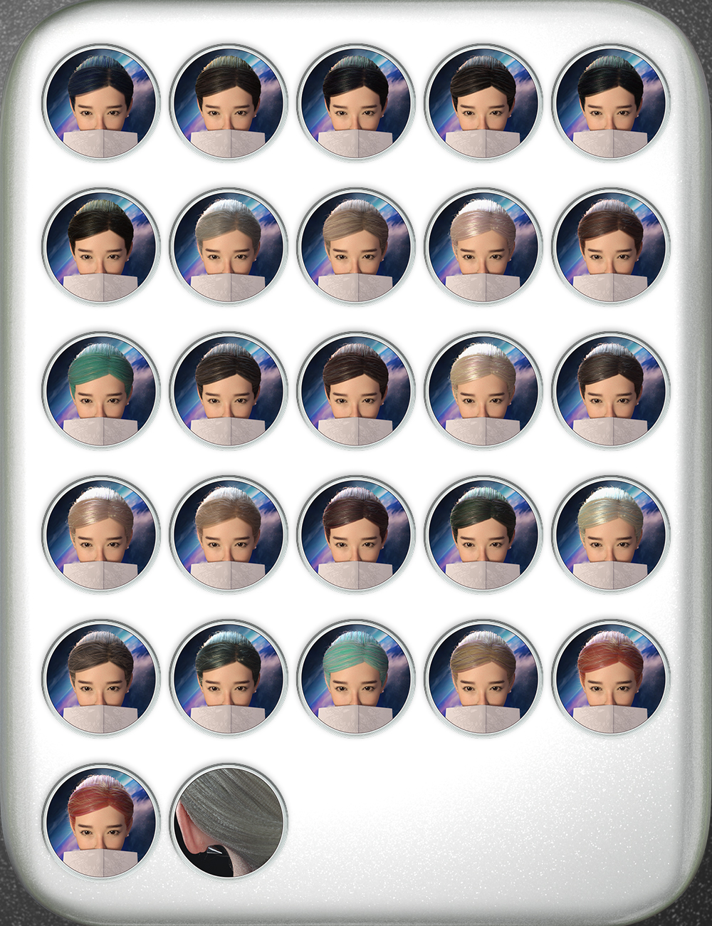 dForce Nirv Low Chignon Professional Hair and Caps for Genesis 9 and 8 ...