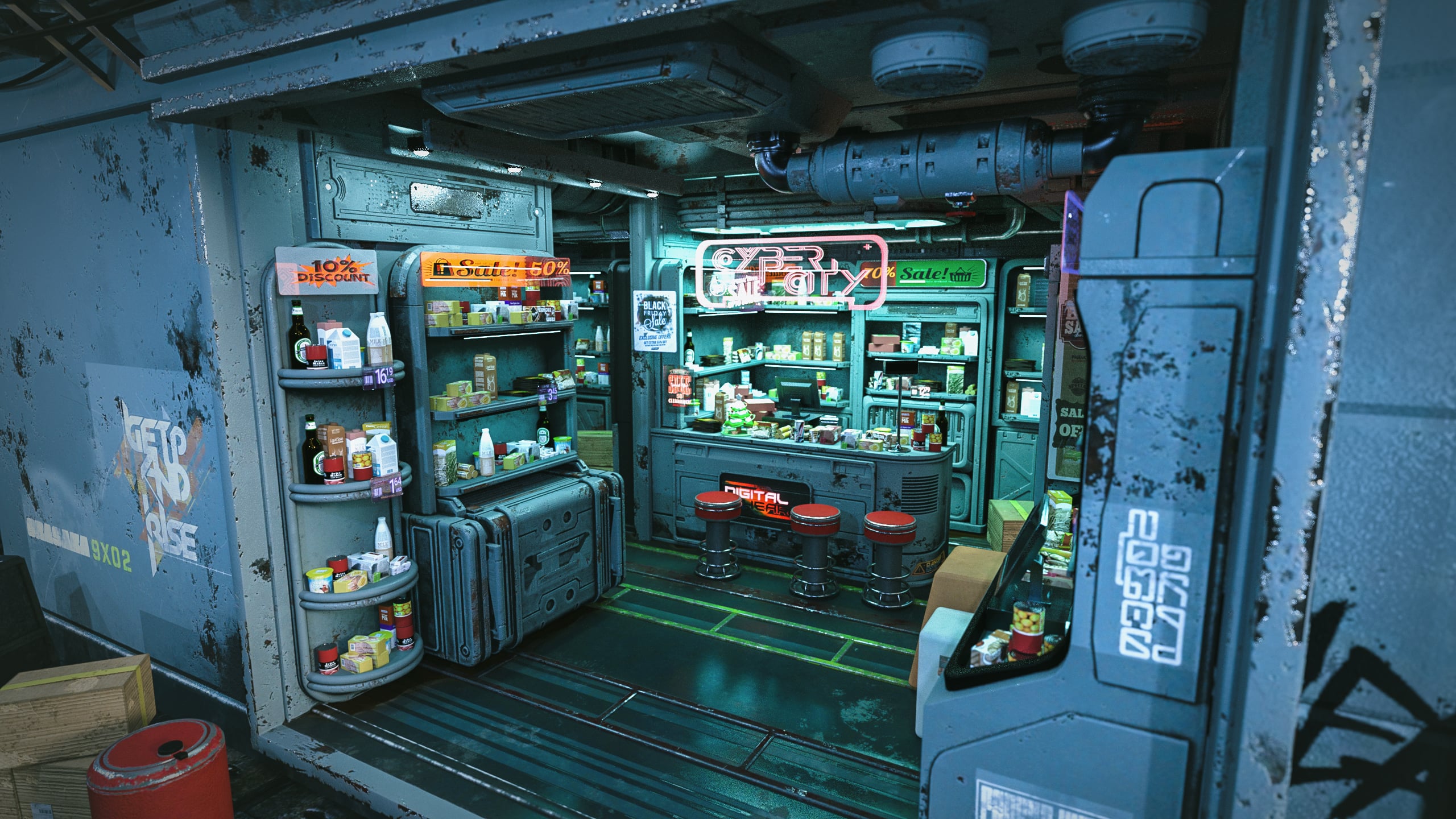 Futuristic Street Store | Daz 3D