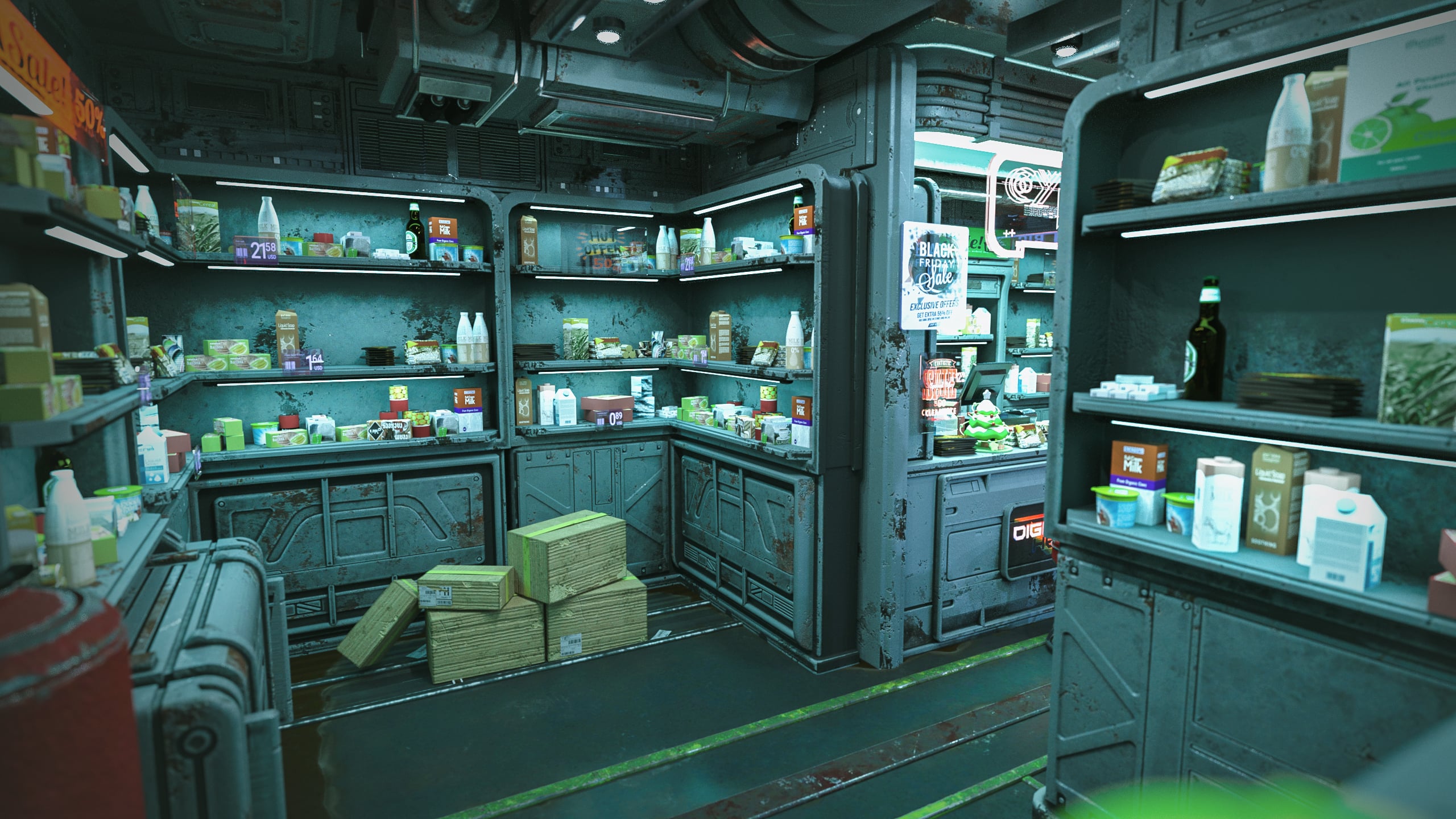 Futuristic Street Store | Daz 3D