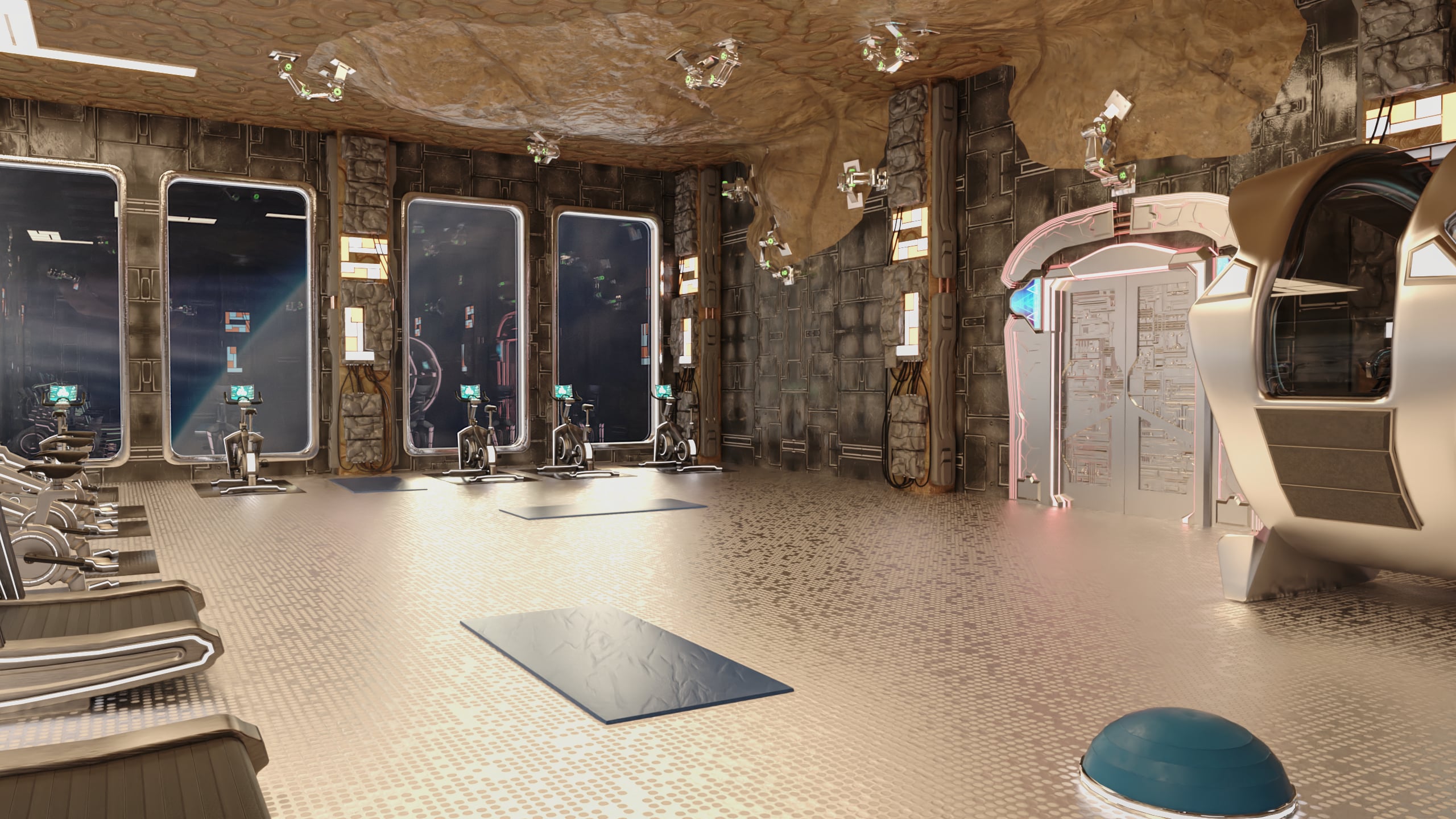 Gravity Space Fitness Gym | Daz 3D