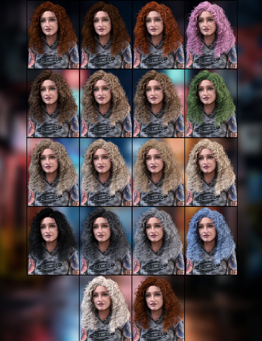 dforce Vanessa Hair for Genesis 9 | Daz 3D