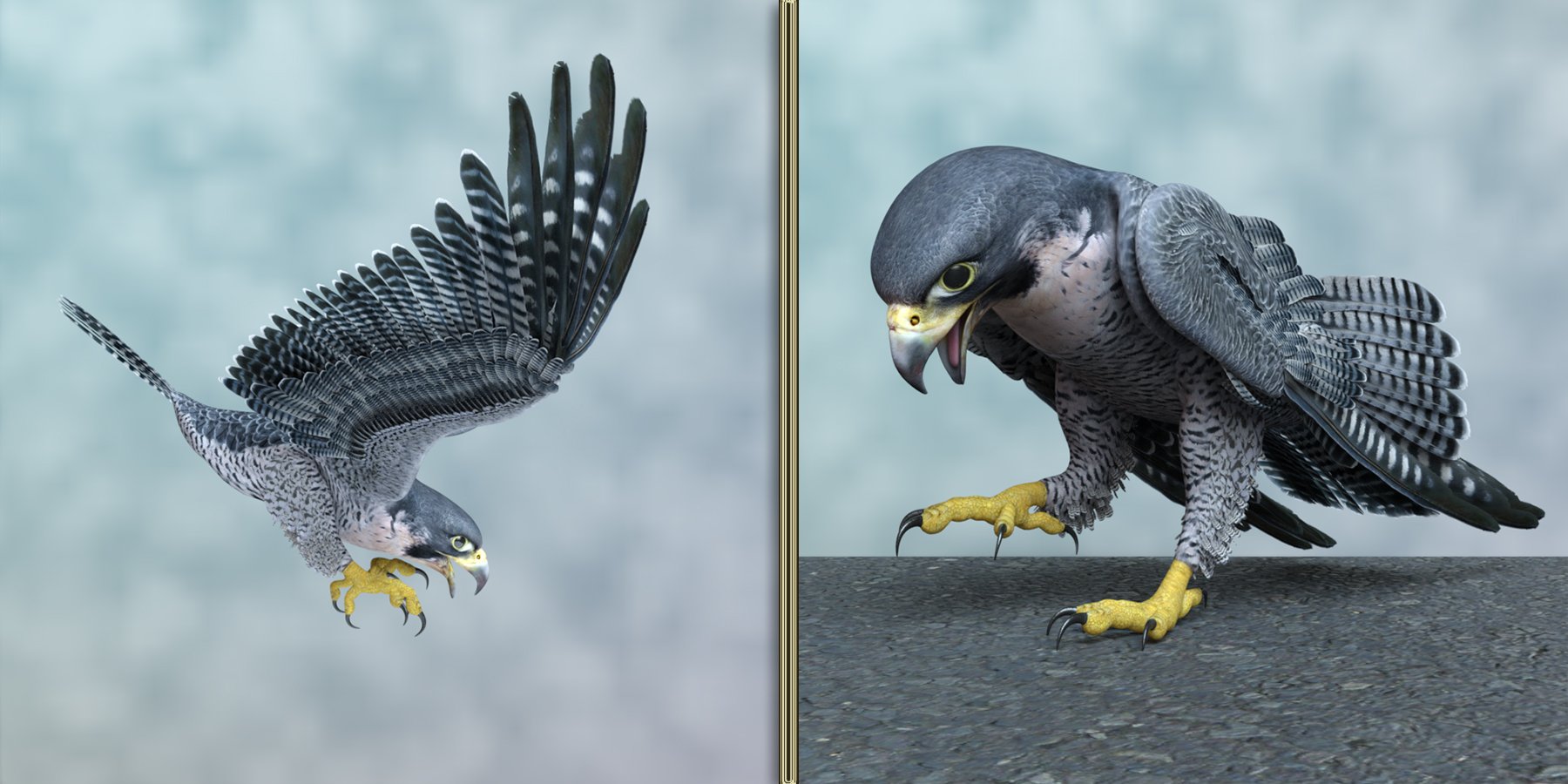 Falconry Redux Poses for DS Peregrine Falcon | Daz 3D