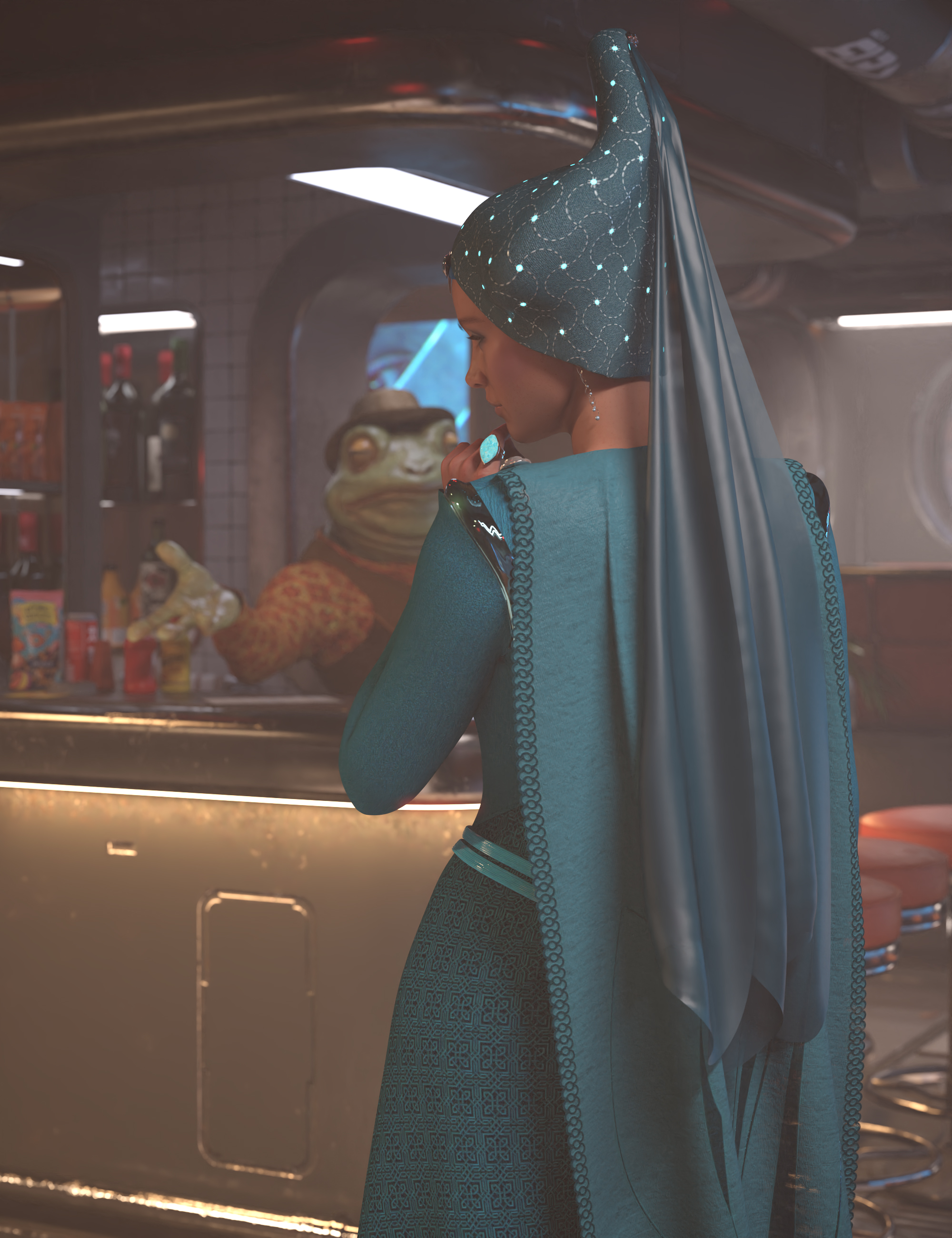 dForce Stellar Elegance Outfit for Genesis 9 | Daz 3D