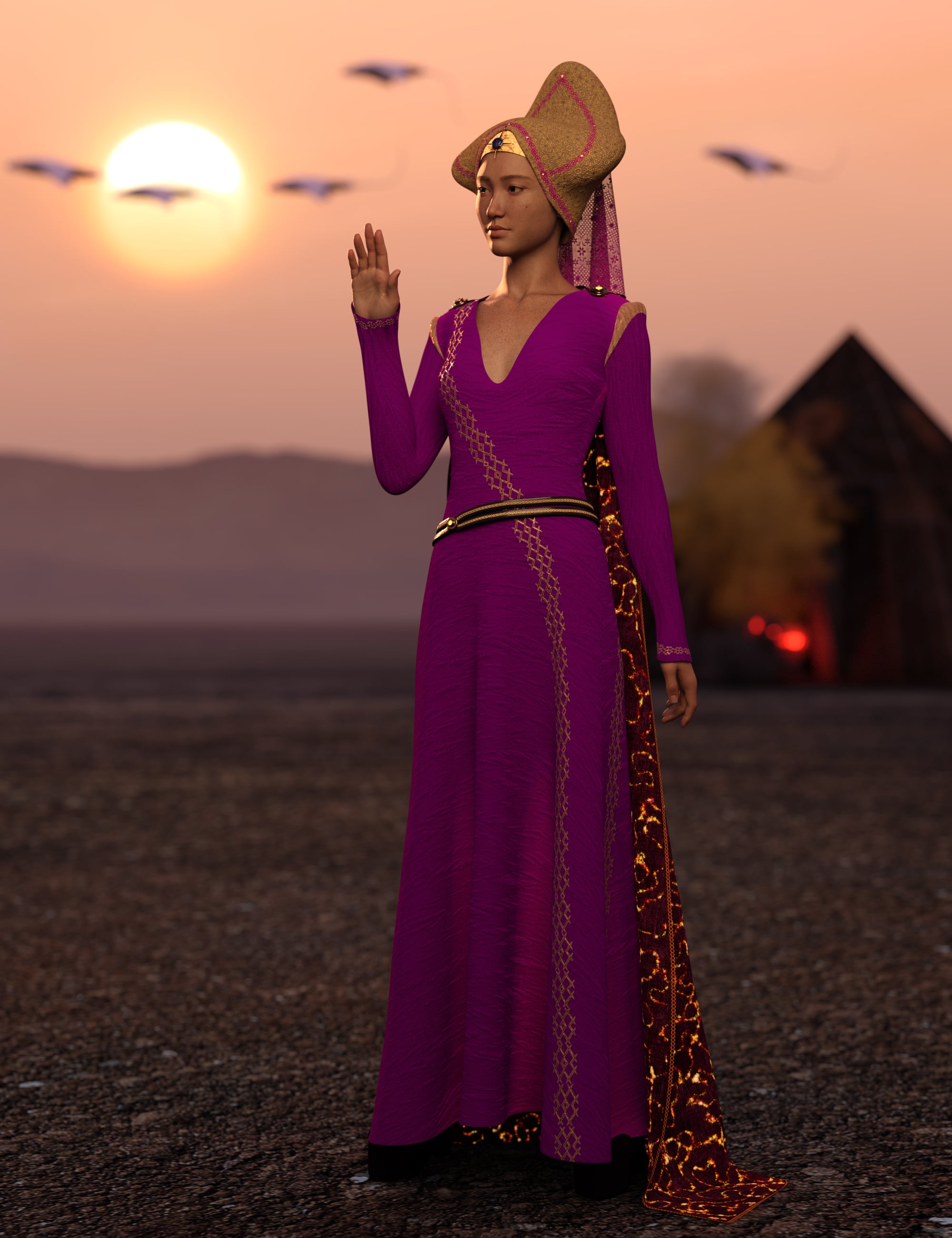 dForce Stellar Elegance Outfit for Genesis 9 | Daz 3D