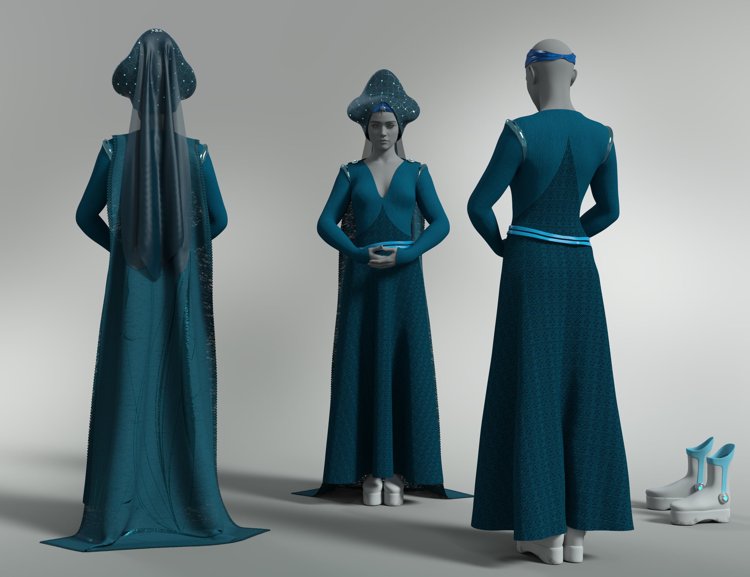 dForce Stellar Elegance Outfit for Genesis 9 | Daz 3D