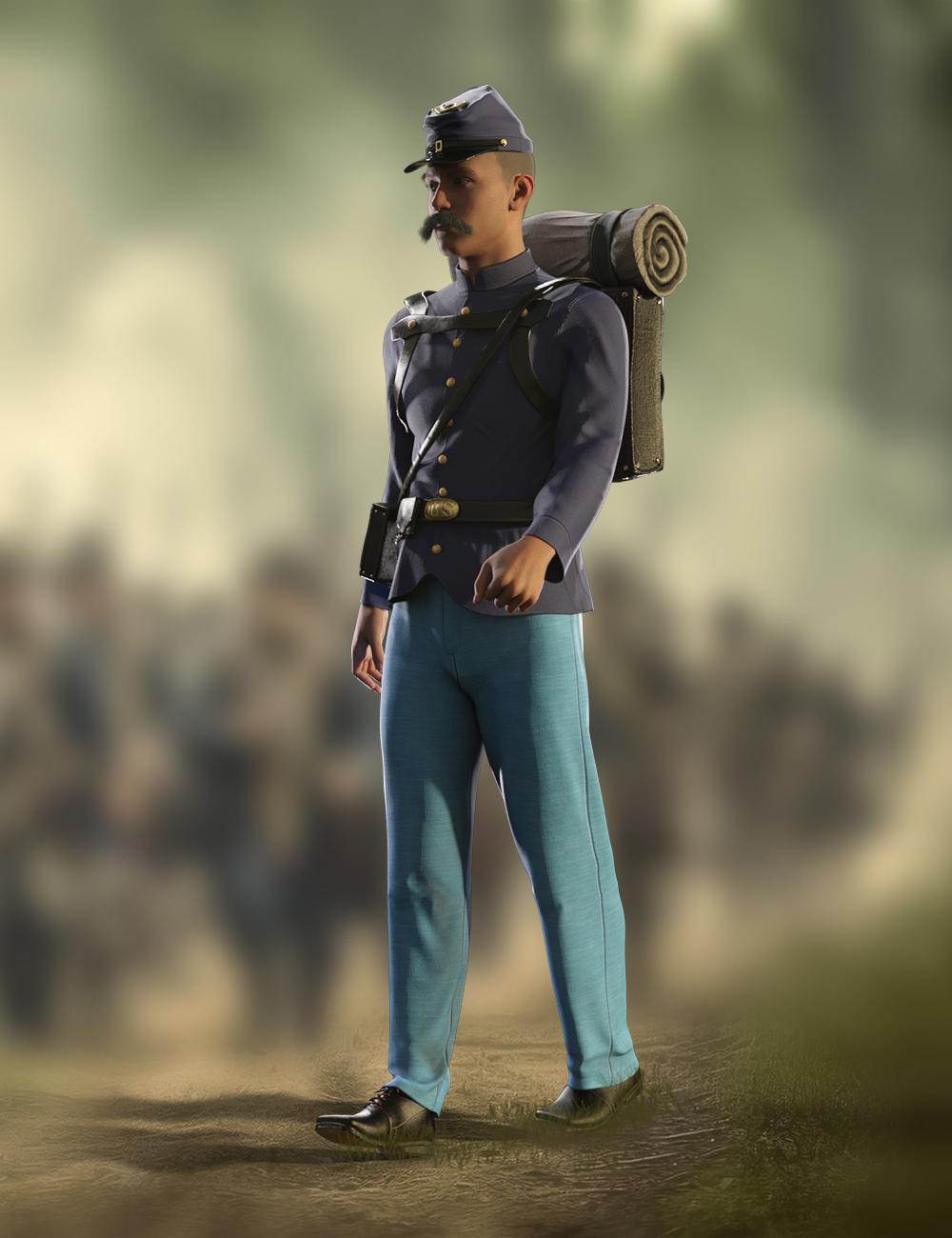 dForce USA Civil War Outfit for Genesis 9 | Daz 3D