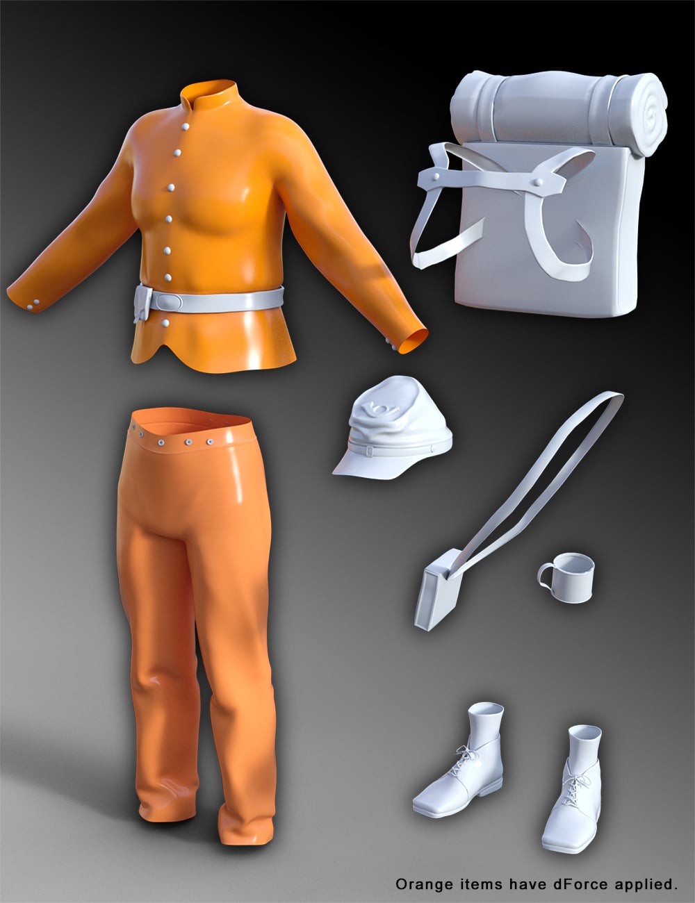 dForce USA Civil War Outfit for Genesis 9 | Daz 3D