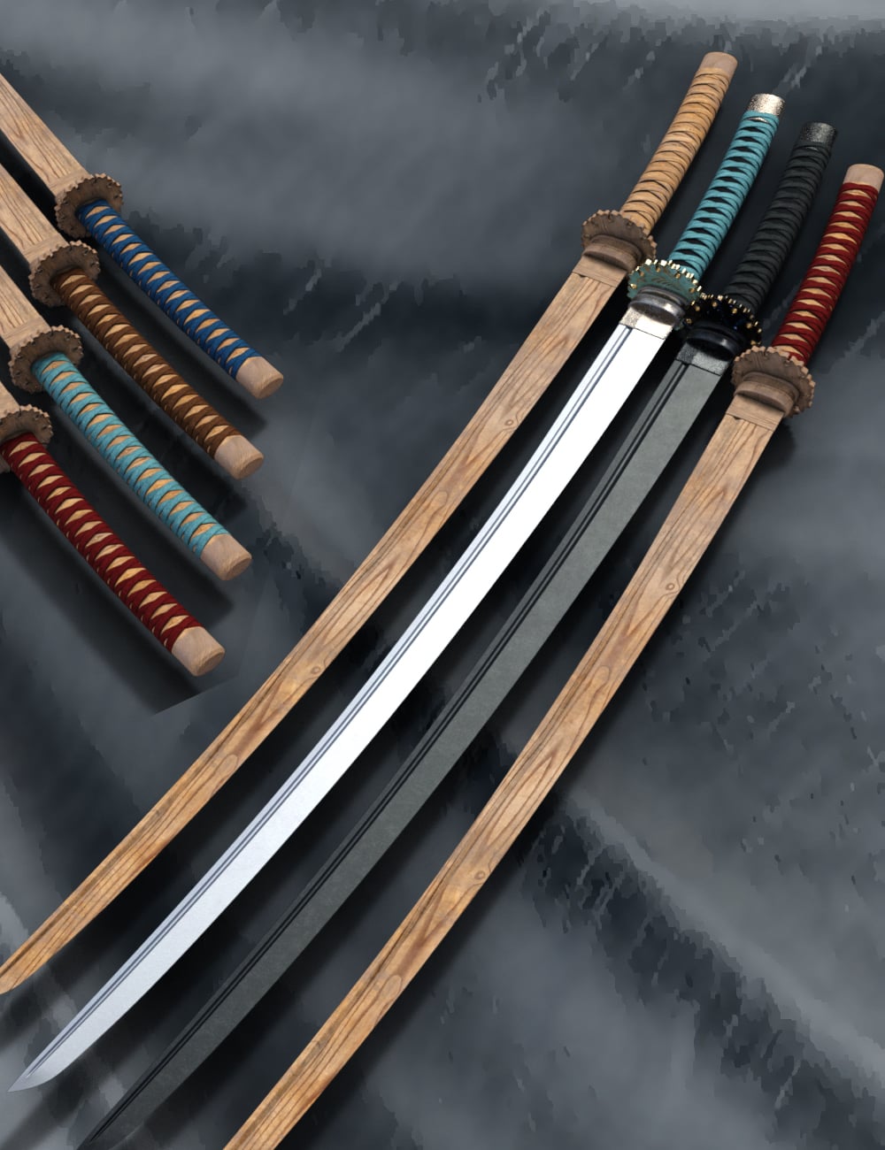 KuJ Double Sword Flow Poses for Genesis 9 and 8 Female | Daz 3D