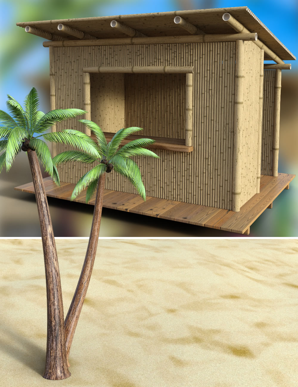 Mini Scenes Surf Shack | Daz 3D