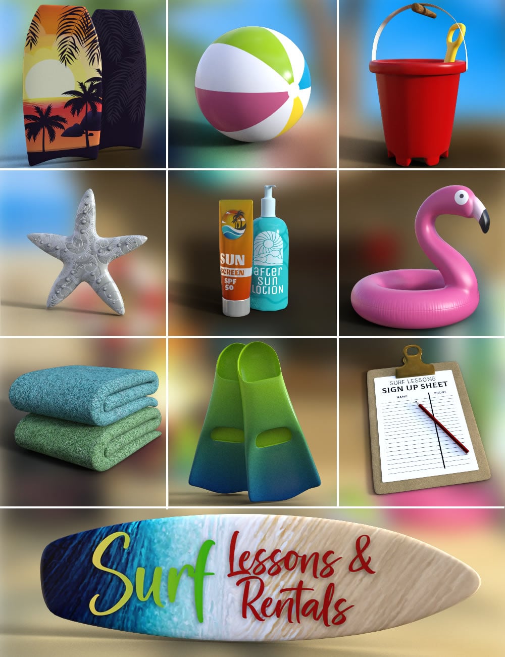 Mini Scenes Surf Shack | Daz 3D