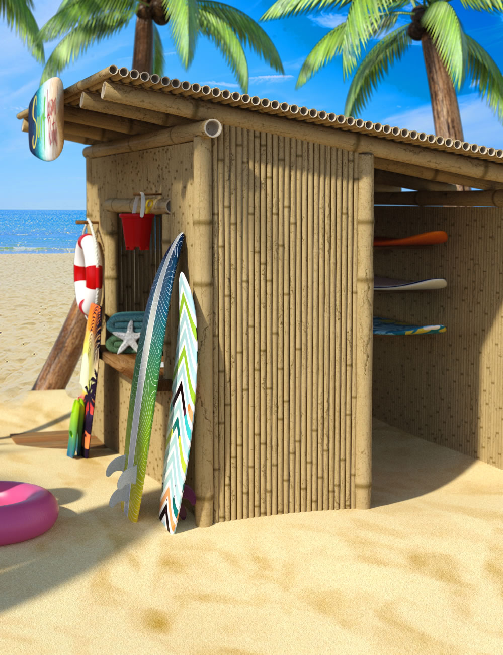 Mini Scenes Surf Shack | Daz 3D
