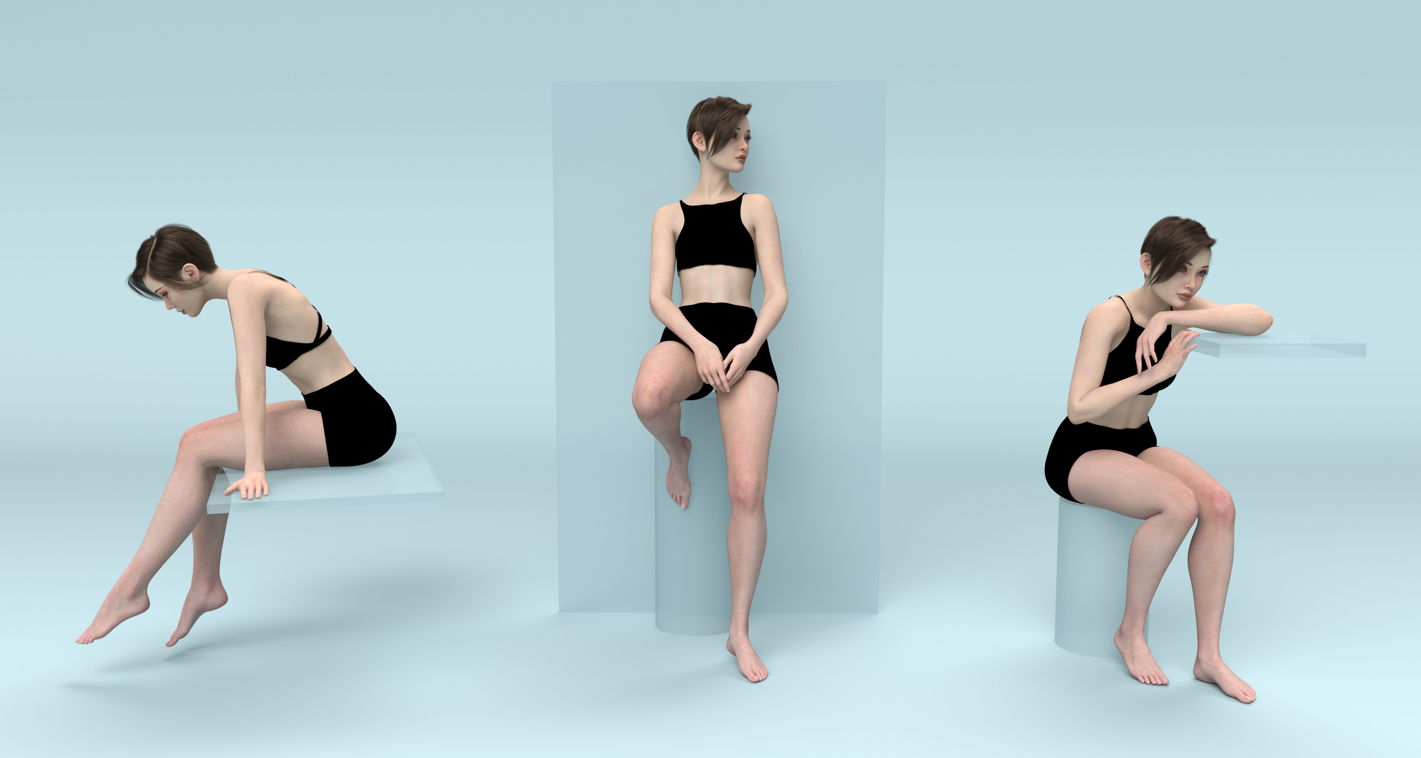 Insights of Her Mind Thinking Poses for Genesis 9 | Daz 3D