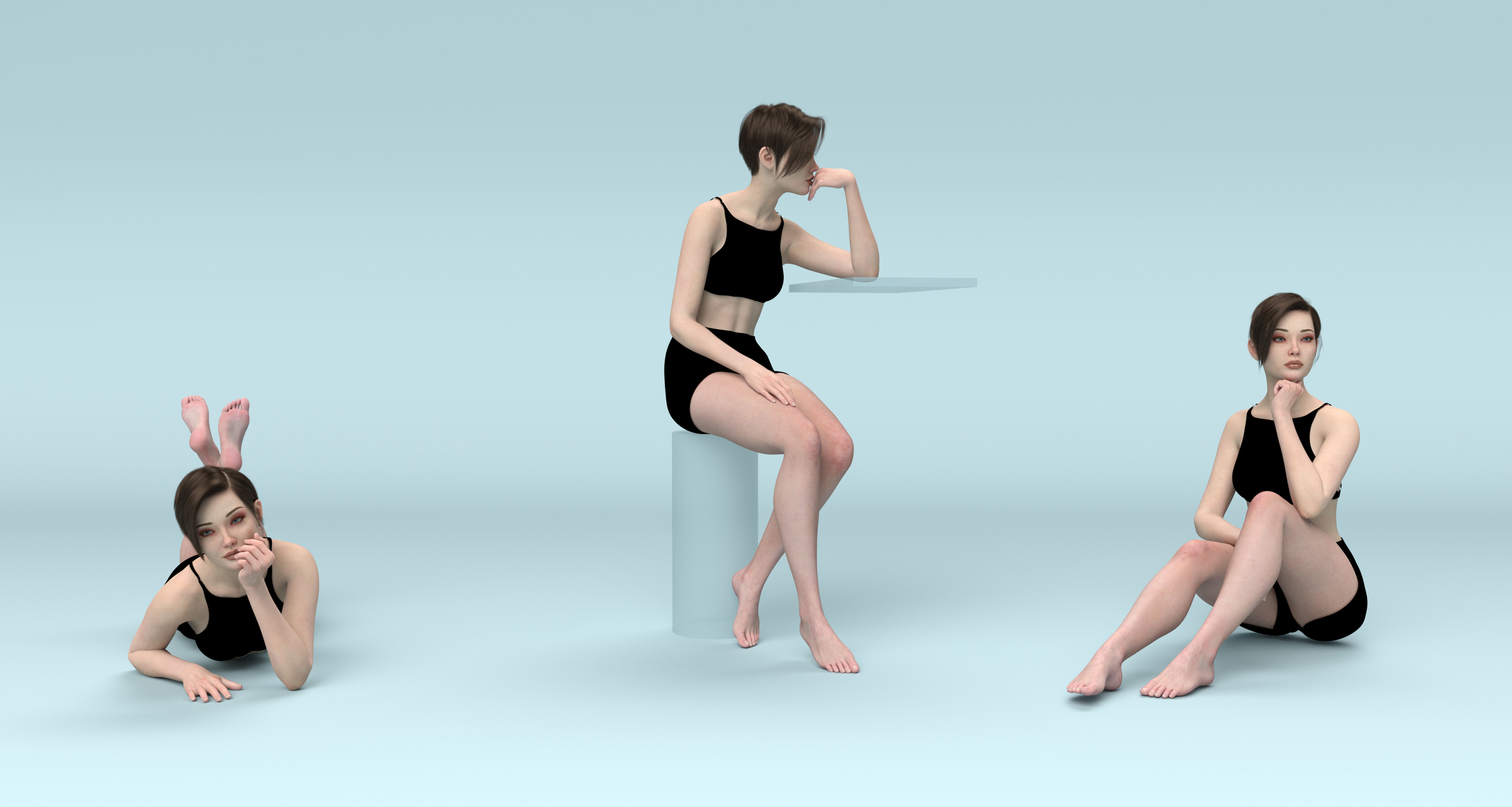 Insights of Her Mind Thinking Poses for Genesis 9 | Daz 3D