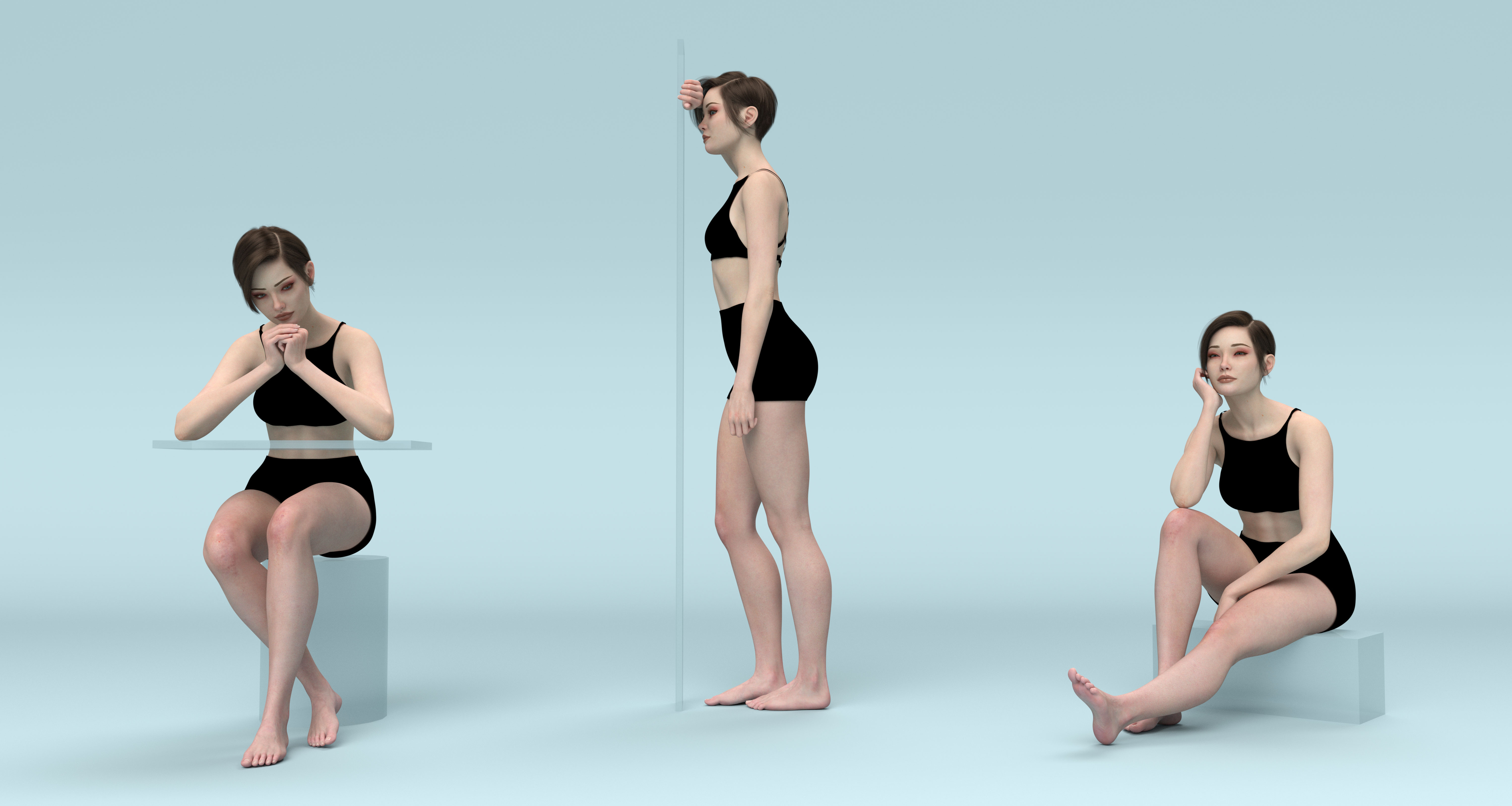 Insights of Her Mind Thinking Poses for Genesis 9 | Daz 3D