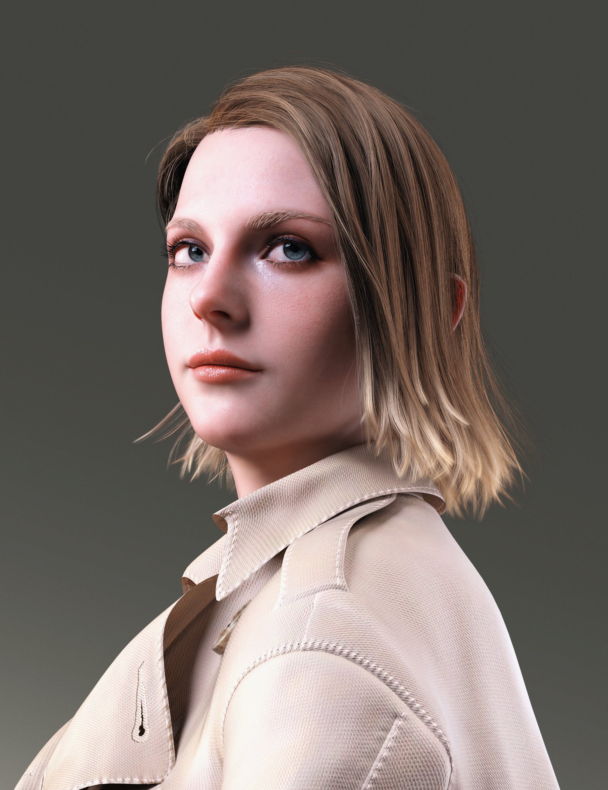 dForce AK Slick Hair for Genesis 9 | Daz 3D