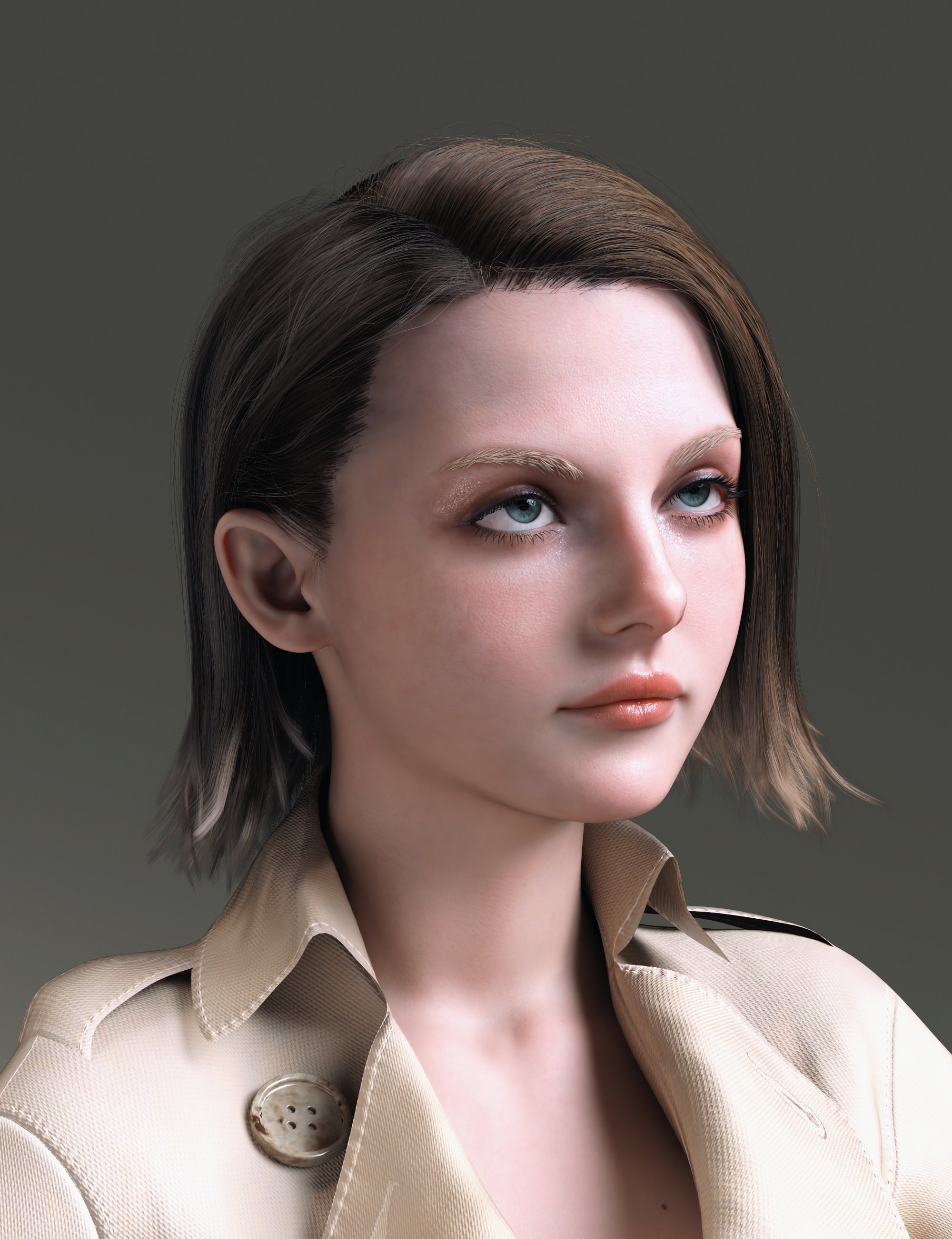 dForce AK Slick Hair for Genesis 9 | Daz 3D