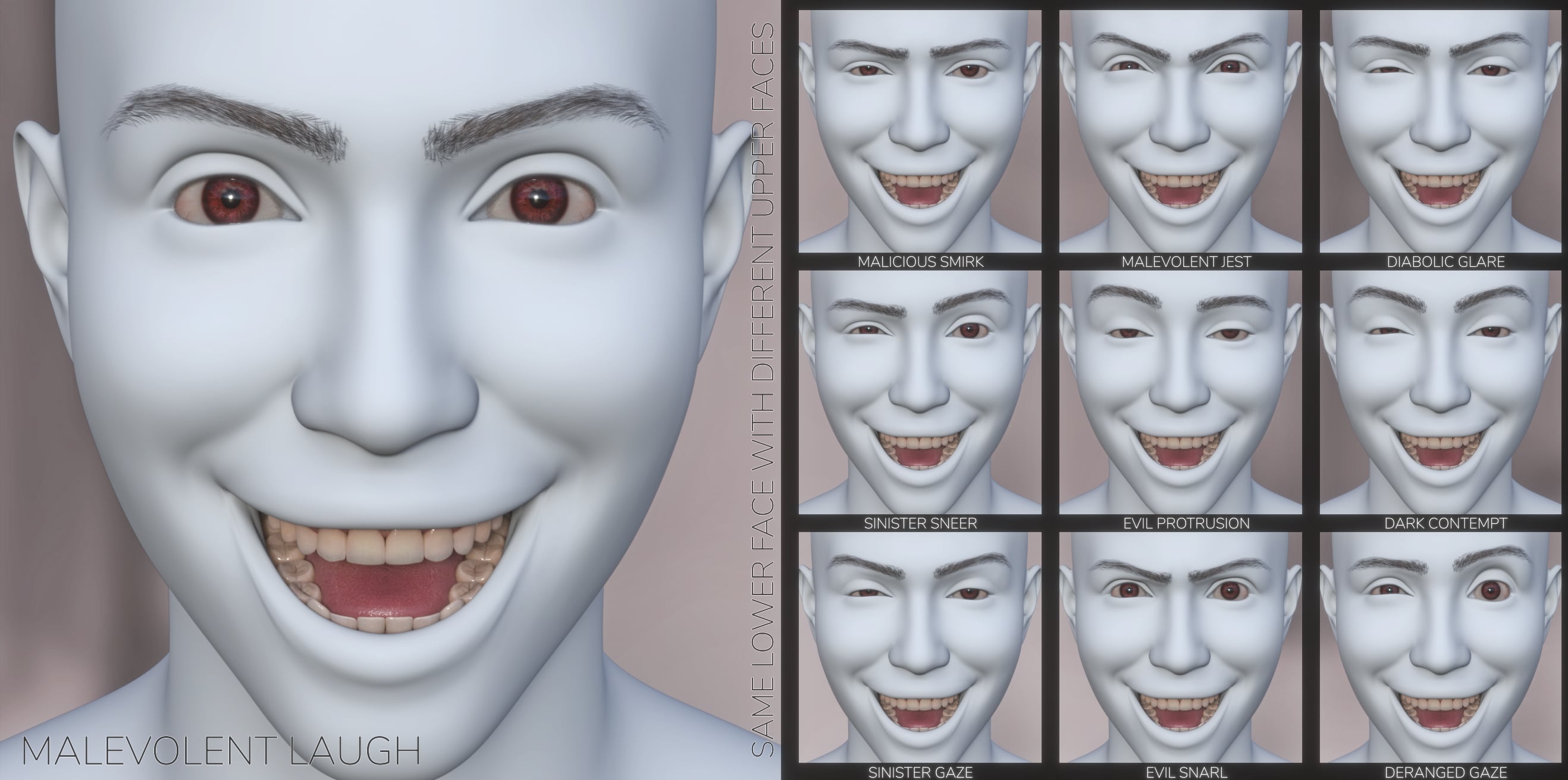 Villain Expression Fusion | Daz 3D
