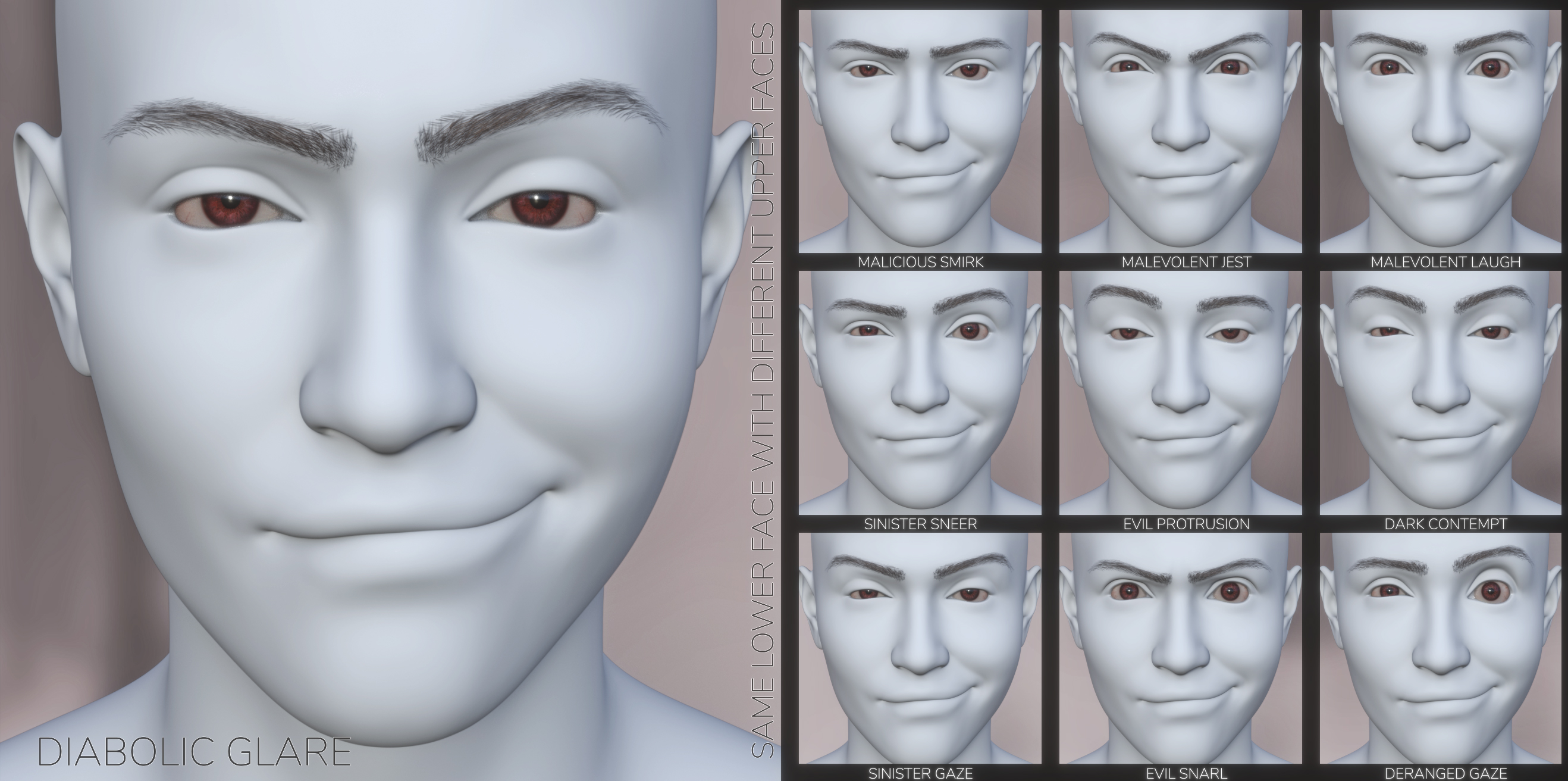 Villain Expression Fusion | Daz 3D