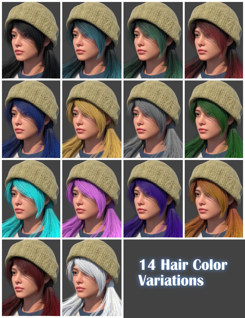 JL Alice Hair for Genesis 9 Feminine | Daz 3D