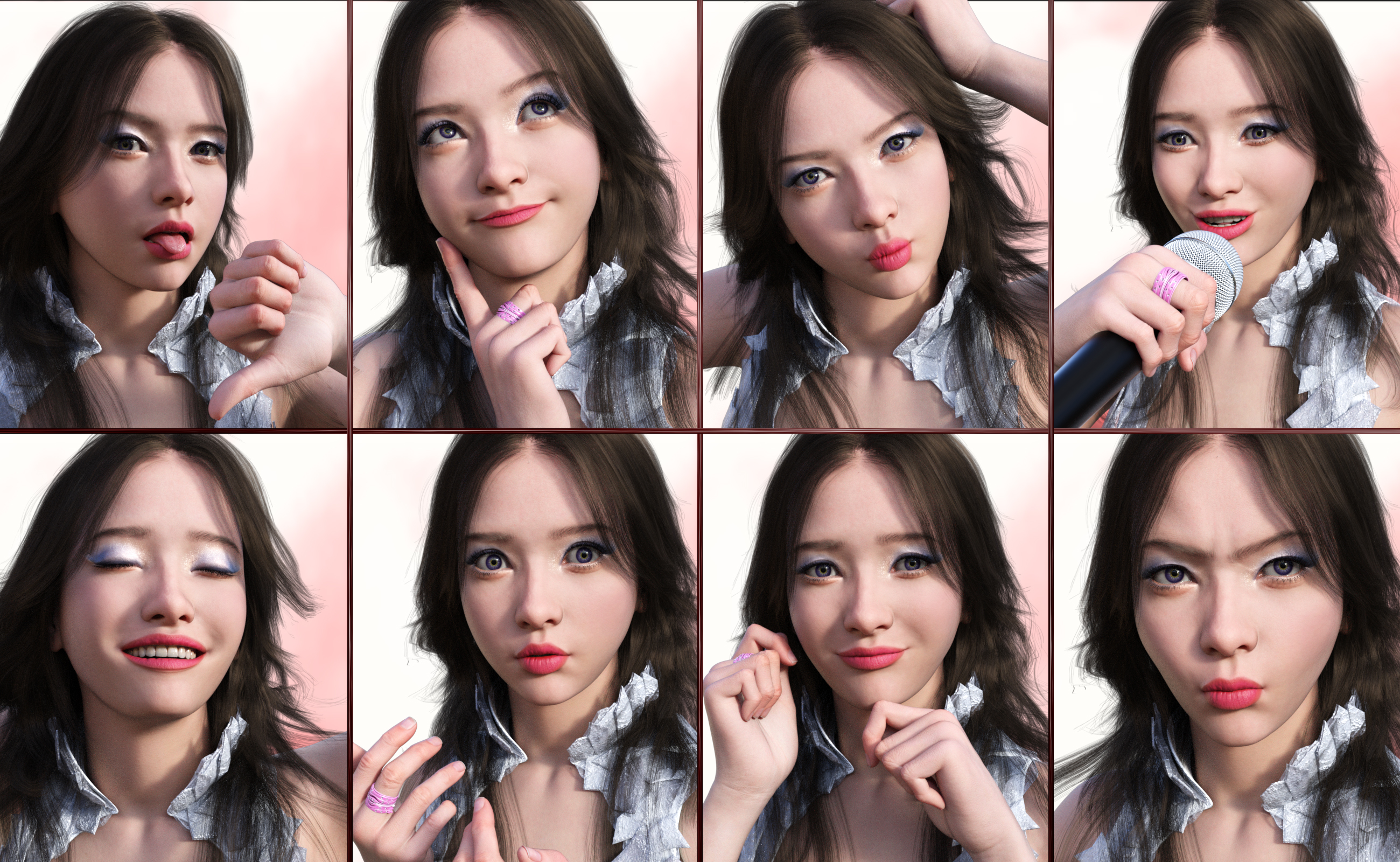 JW Superstar Expressions for Jennie 9 | Daz 3D
