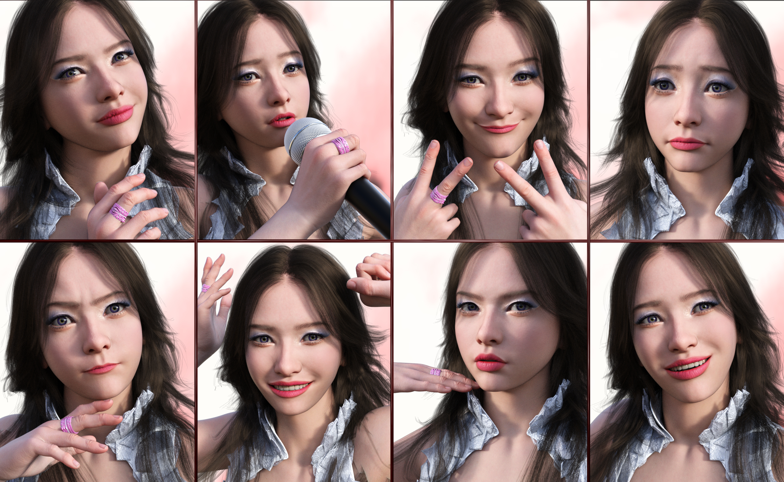 JW Superstar Expressions for Jennie 9 | Daz 3D