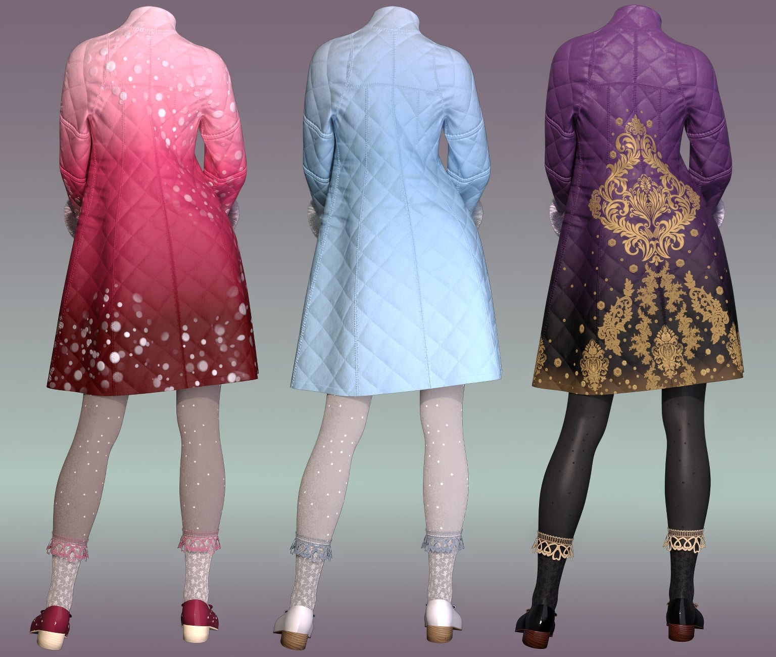 ZK dForce Winter Coat Outfit for Genesis 9 | Daz 3D