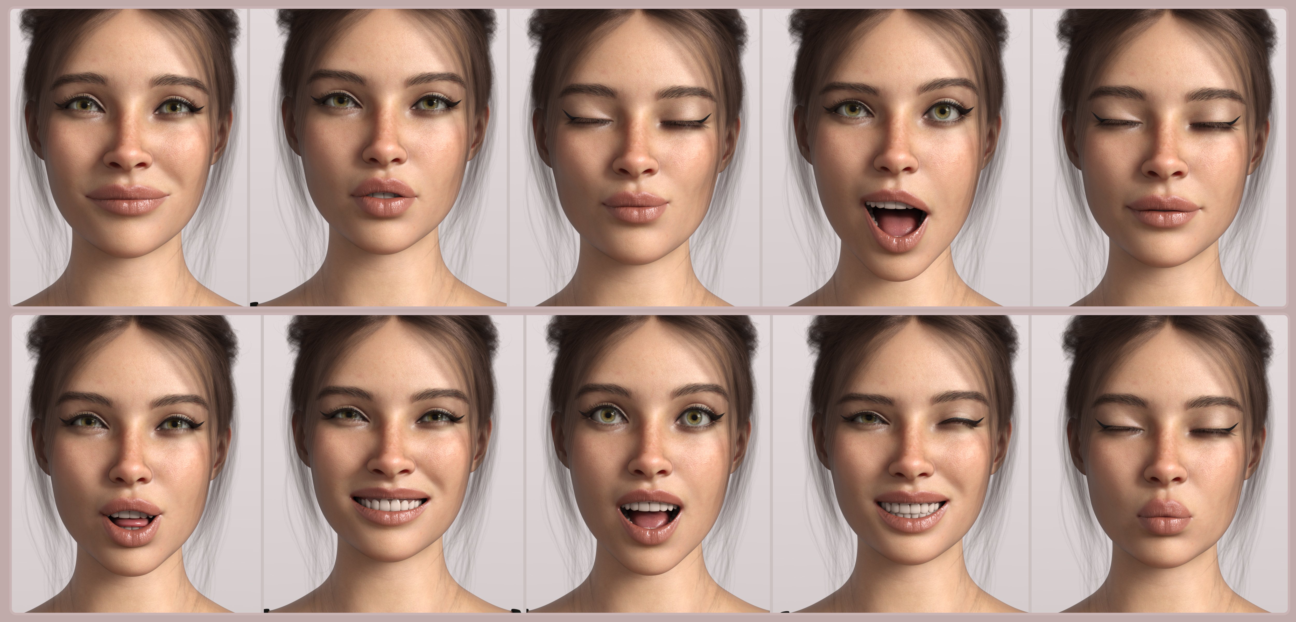 Z Love and Happiness Expressions for Genesis 9 | Daz 3D