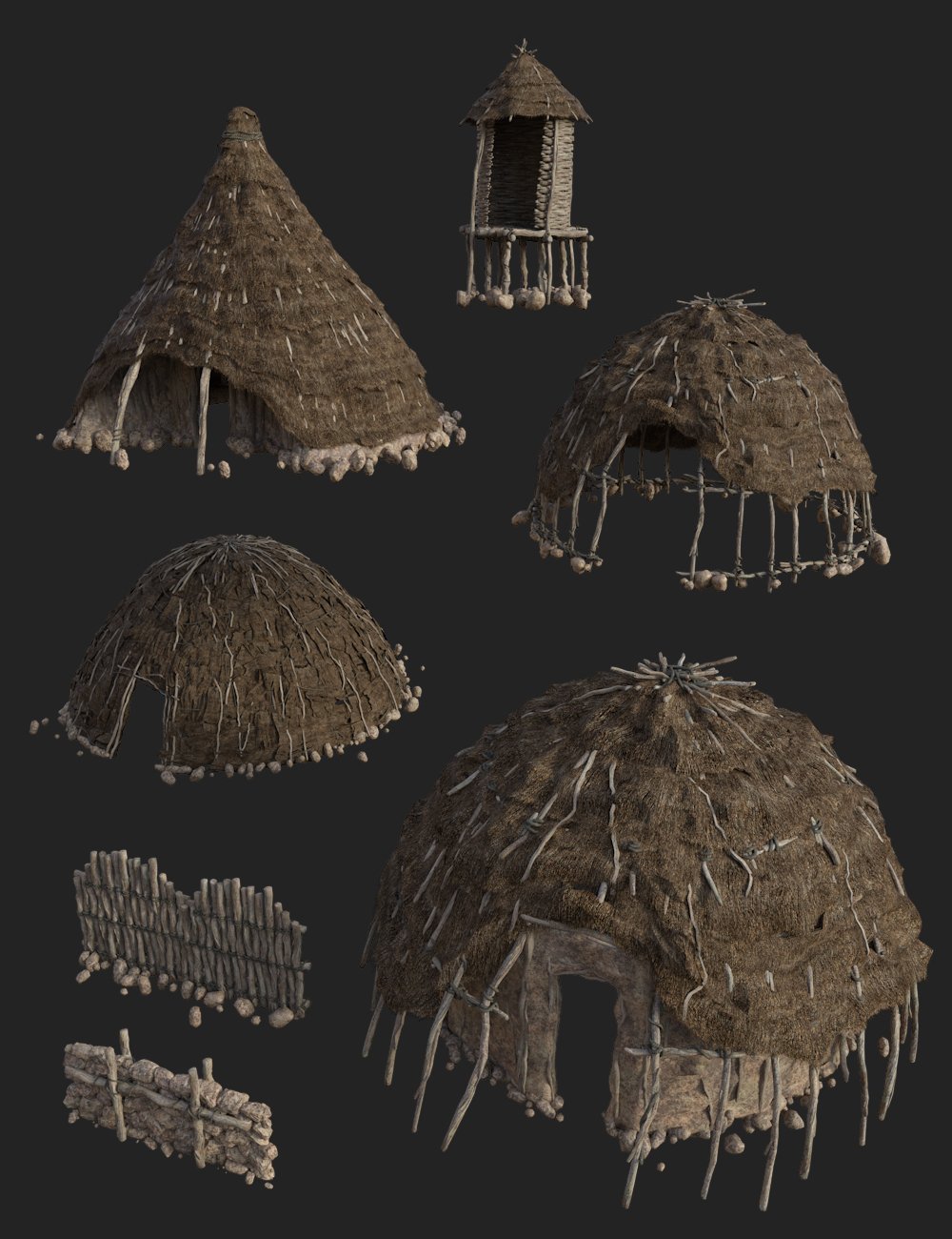 Desert Huts 2 | Daz 3D